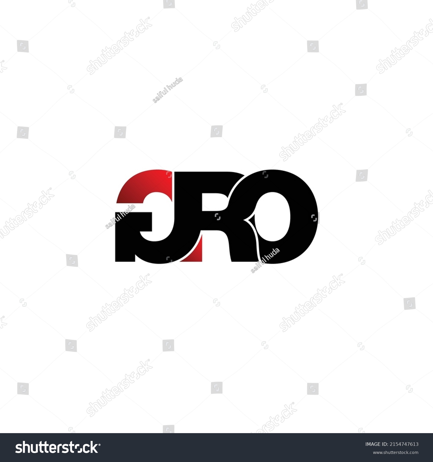 Gro Letter Monogram Logo Design Vector Stock Vector (Royalty Free ...