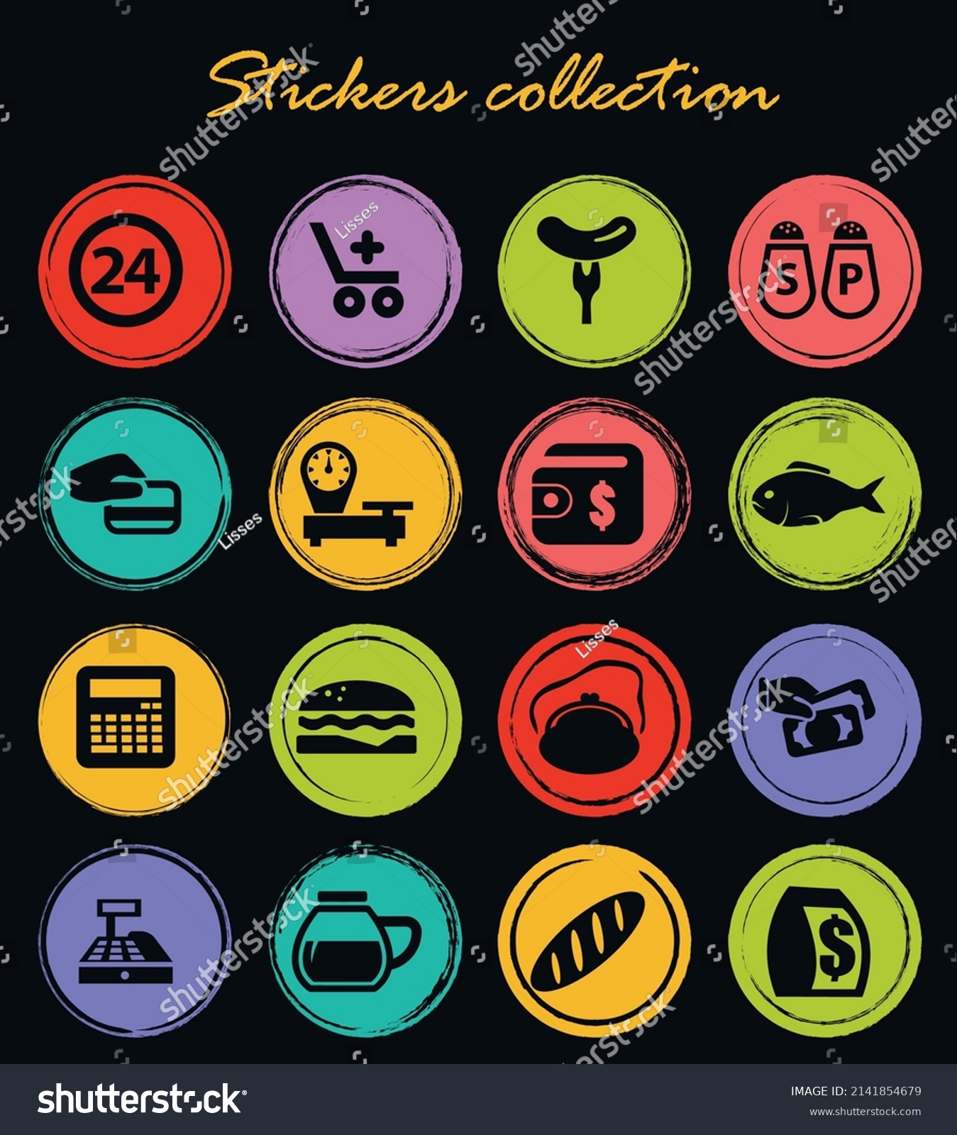 Grocery Store Vector Icons User Interface Stock Vector (Royalty Free ...
