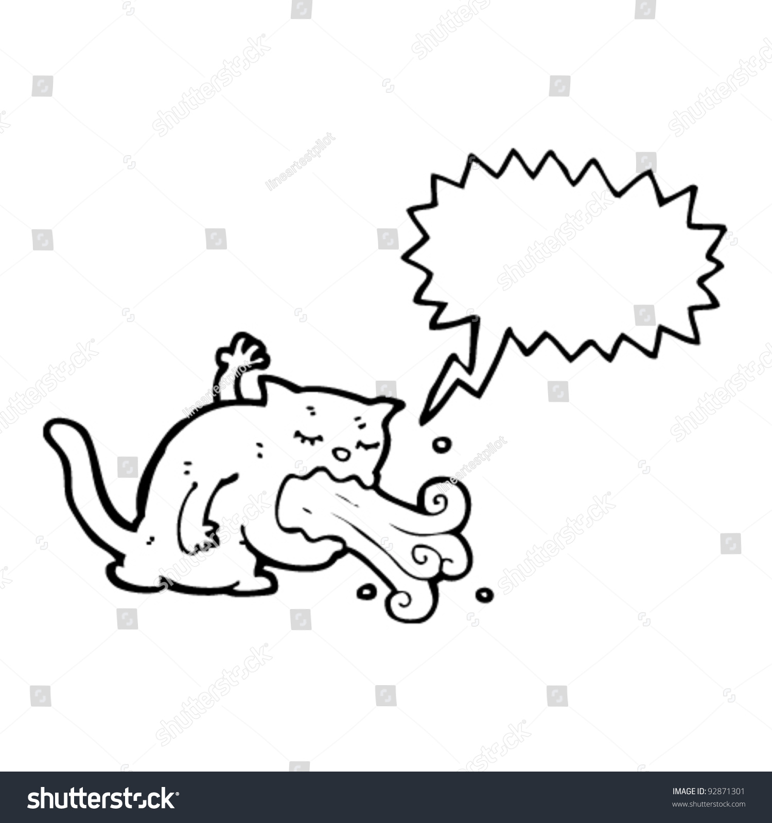 Gross Burping Cat Cartoon Stock Vector (Royalty Free) 92871301 ...