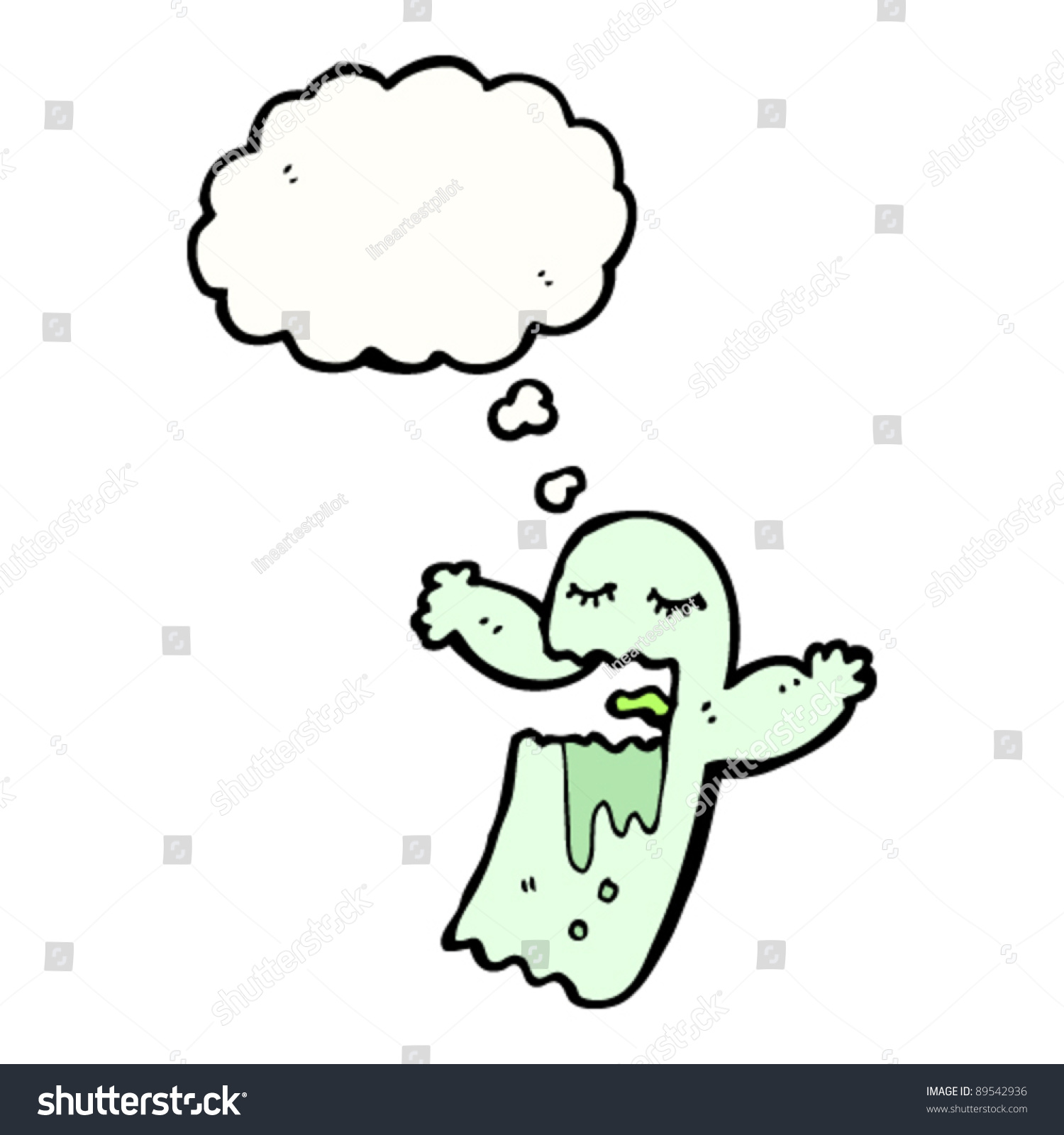 Gross Ghost Cartoon Character Stock Vector (Royalty Free) 89542936