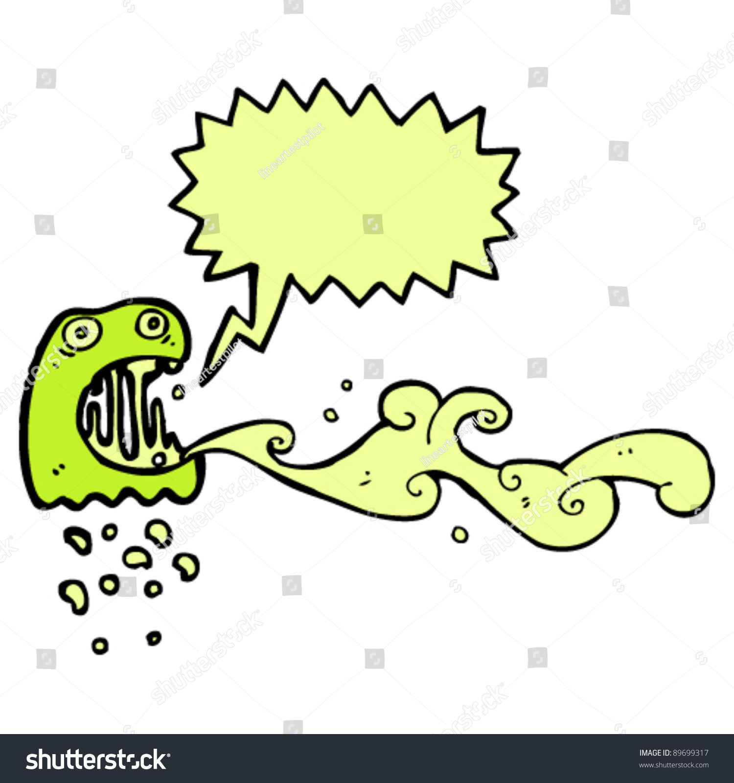 Gross Ghost Cartoon Character Stock Vector (Royalty Free) 89699317
