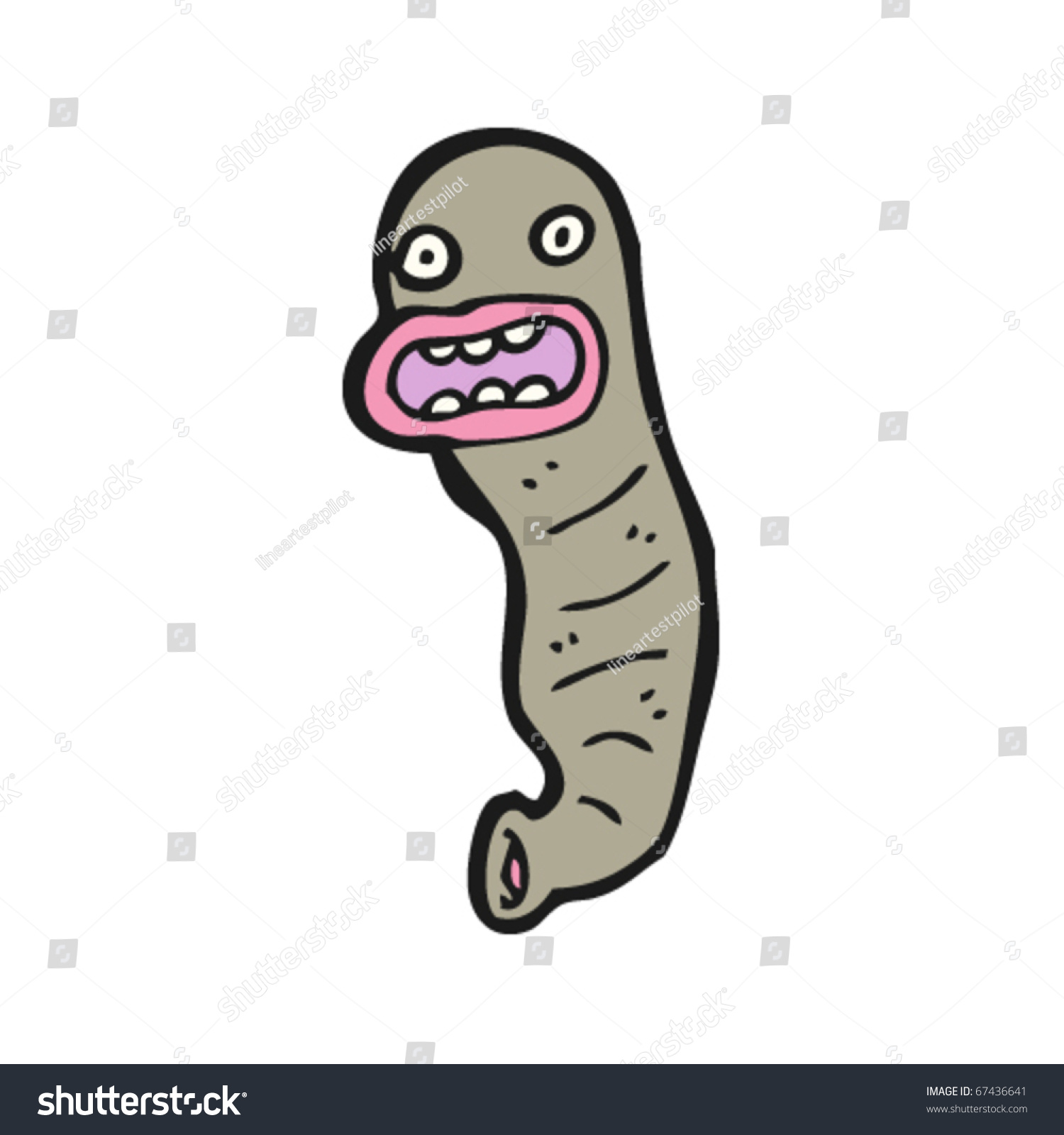 Gross Leech Cartoon Stock Vector Illustration 67436641 : Shutterstock