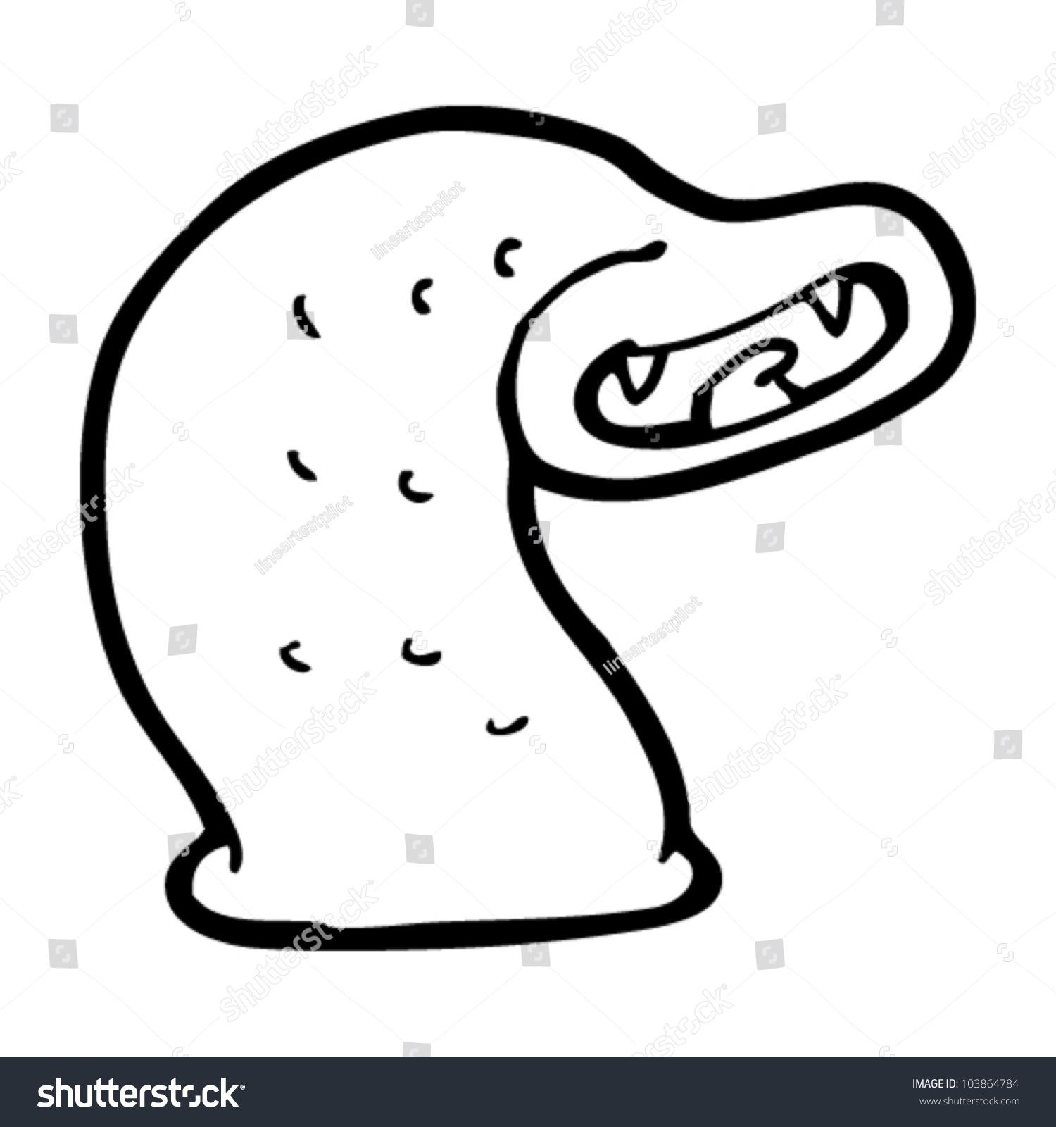 Gross Monster Leech Cartoon Stock Vector Illustration 103864784 ...