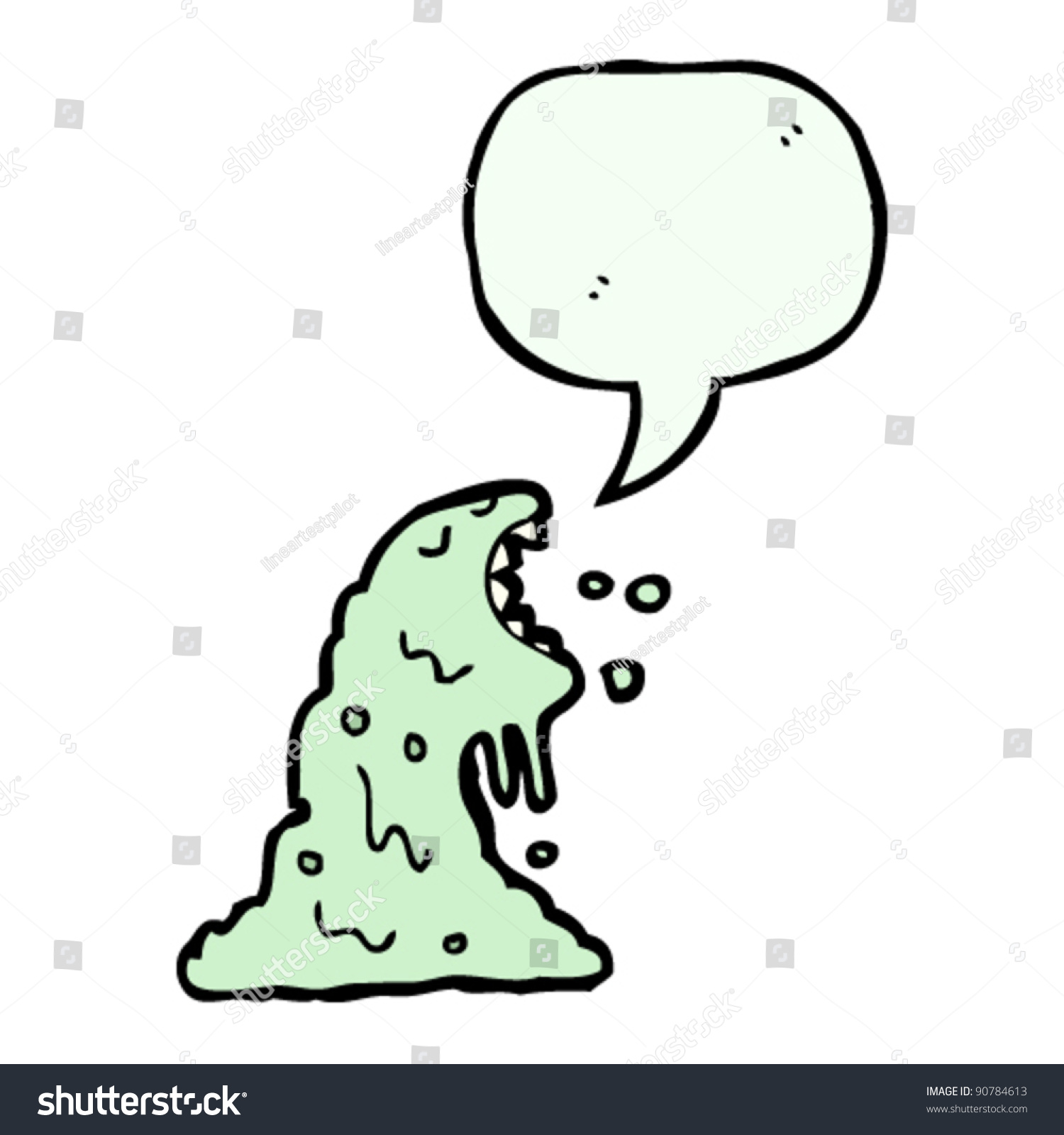 Gross Slime Creature Cartoon Stock Vector (Royalty Free) 90784613 ...