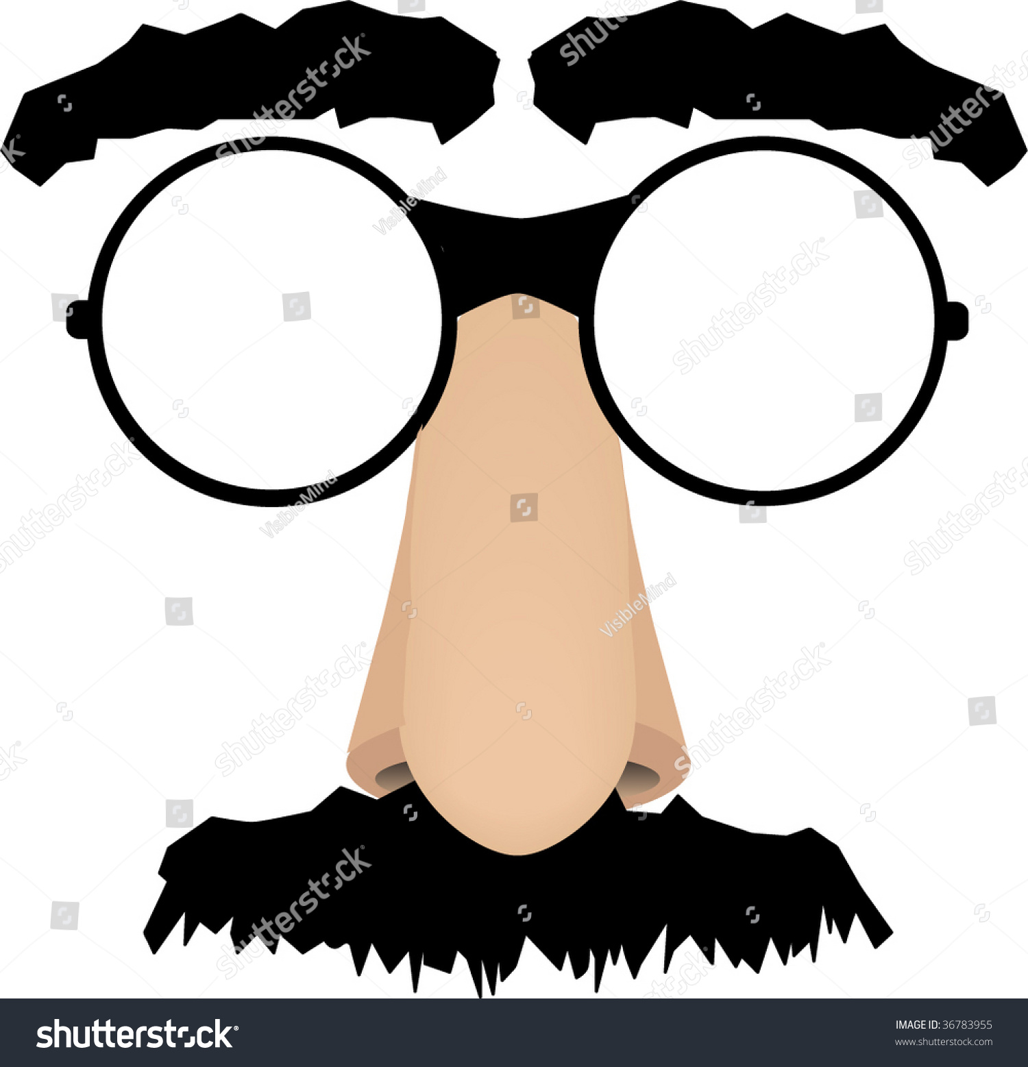 Groucho Glasses Stock Vector 36783955 - Shutterstock
