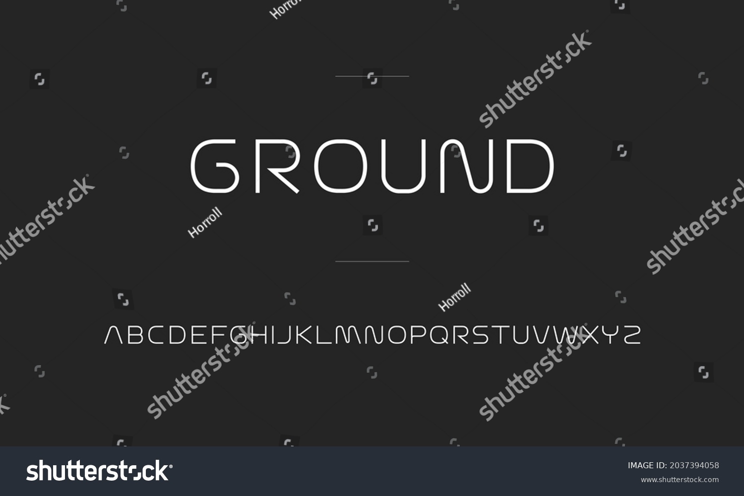 Ground Minimal Alphabet Font Vector Stock Vector (Royalty Free ...