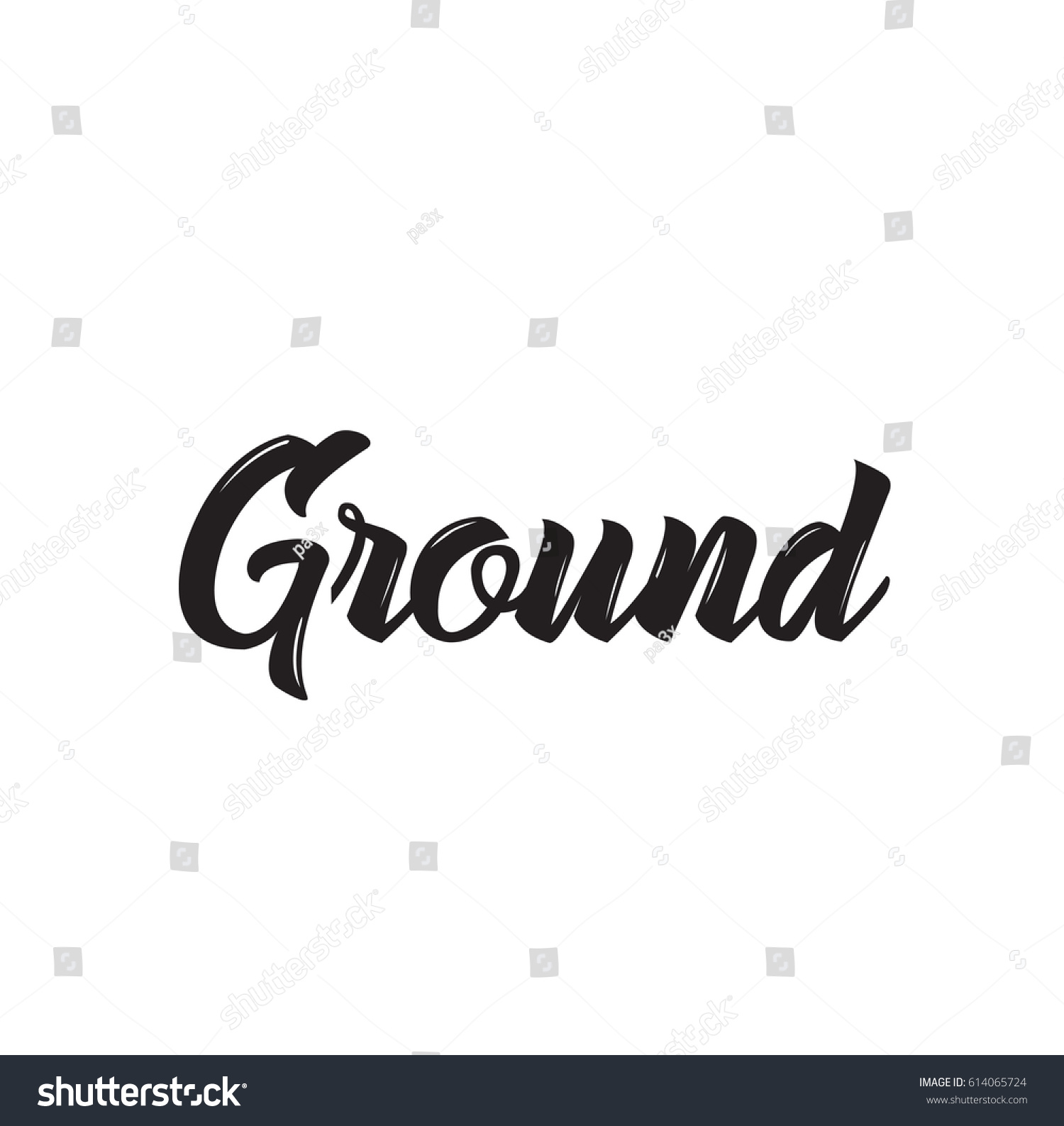 Ground Text Design Vector Calligraphy Typography Stock Vector (Royalty ...