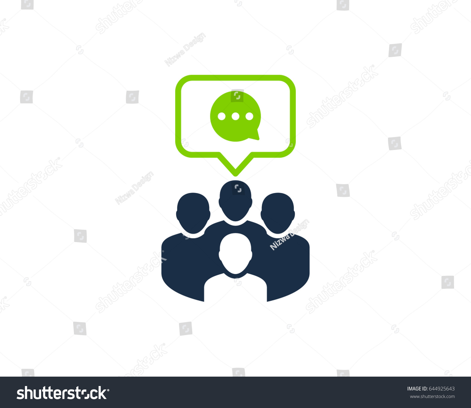 Group Comment Social Network Icon Logo Stock Vector (Royalty Free ...