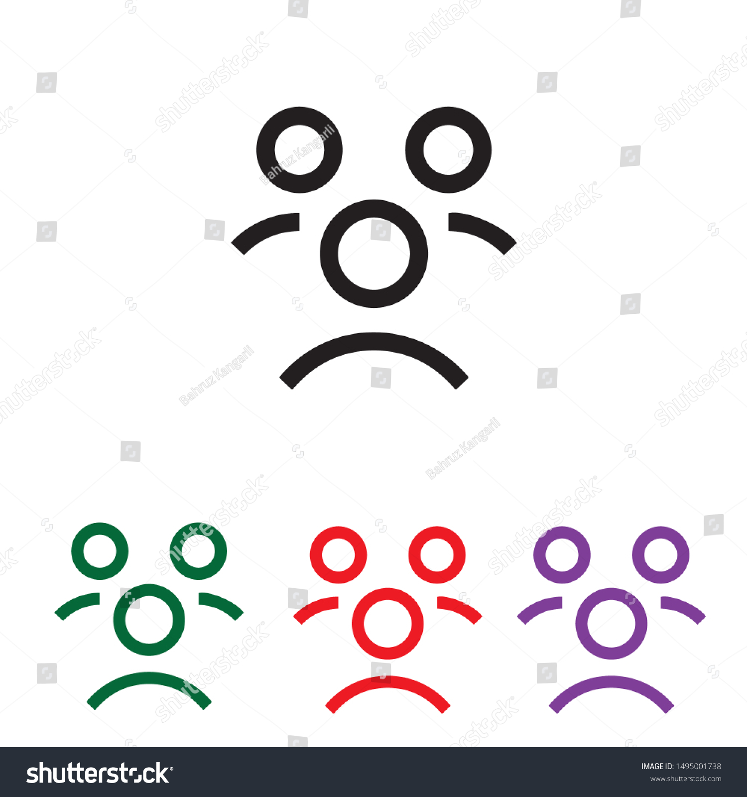 Group Human Icon Vector Illustration Stock Vector (Royalty Free) 1495001738