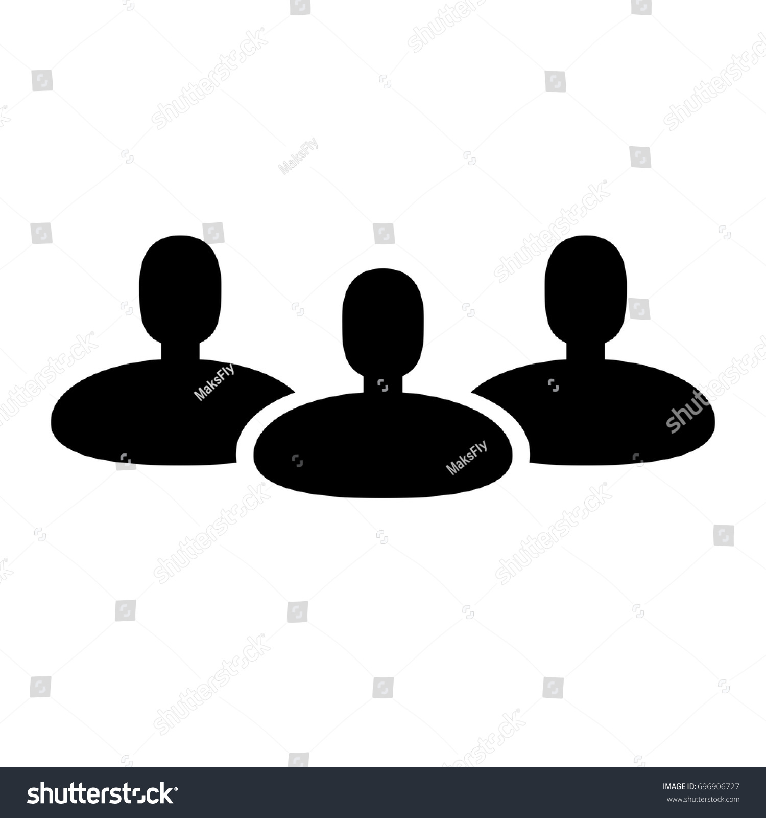 Group Icon Black Sign Design Stock Vector (Royalty Free) 696906727