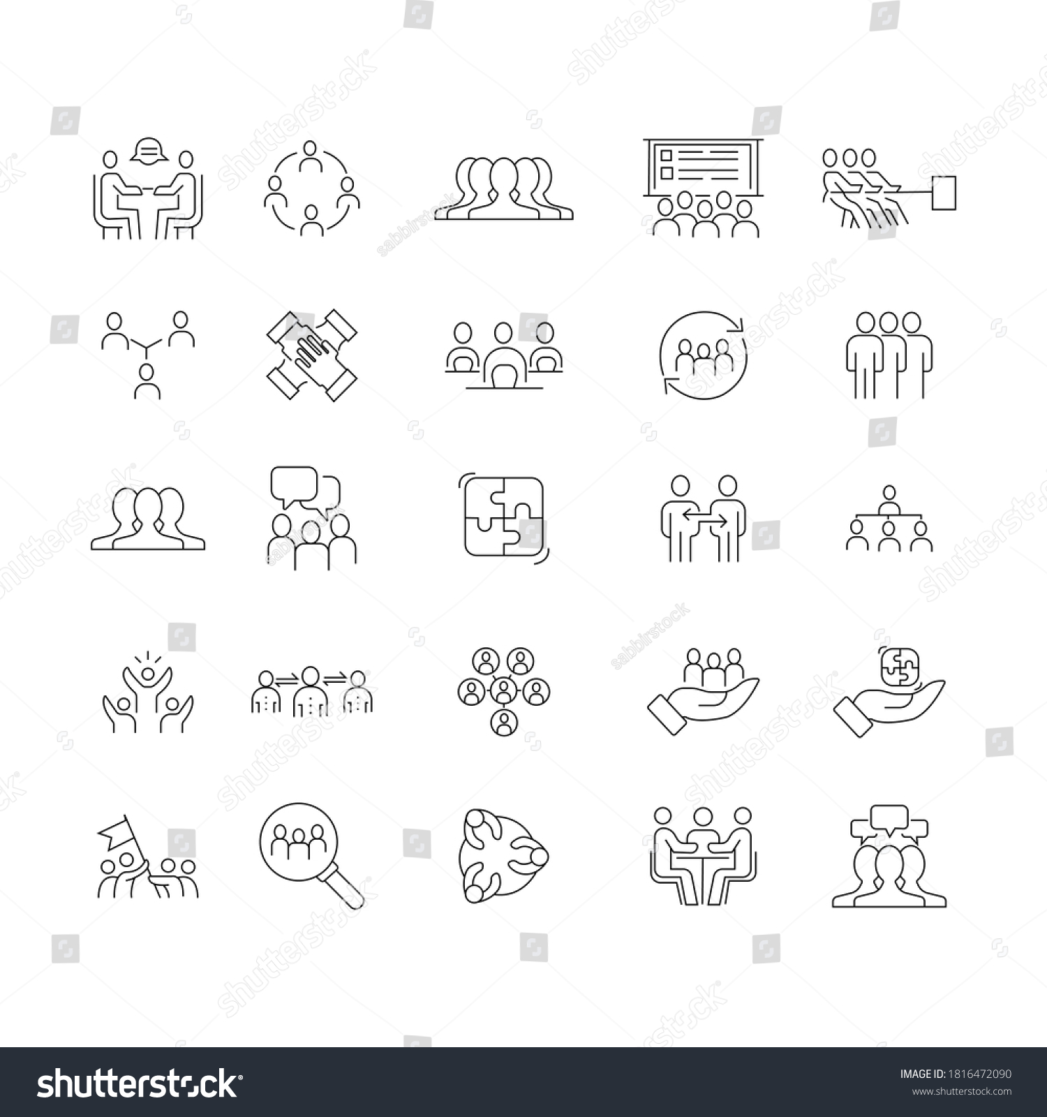 Group Icon Setflat Vector Graphic White: เวกเตอร์สต็อก (ปลอดค่า ...