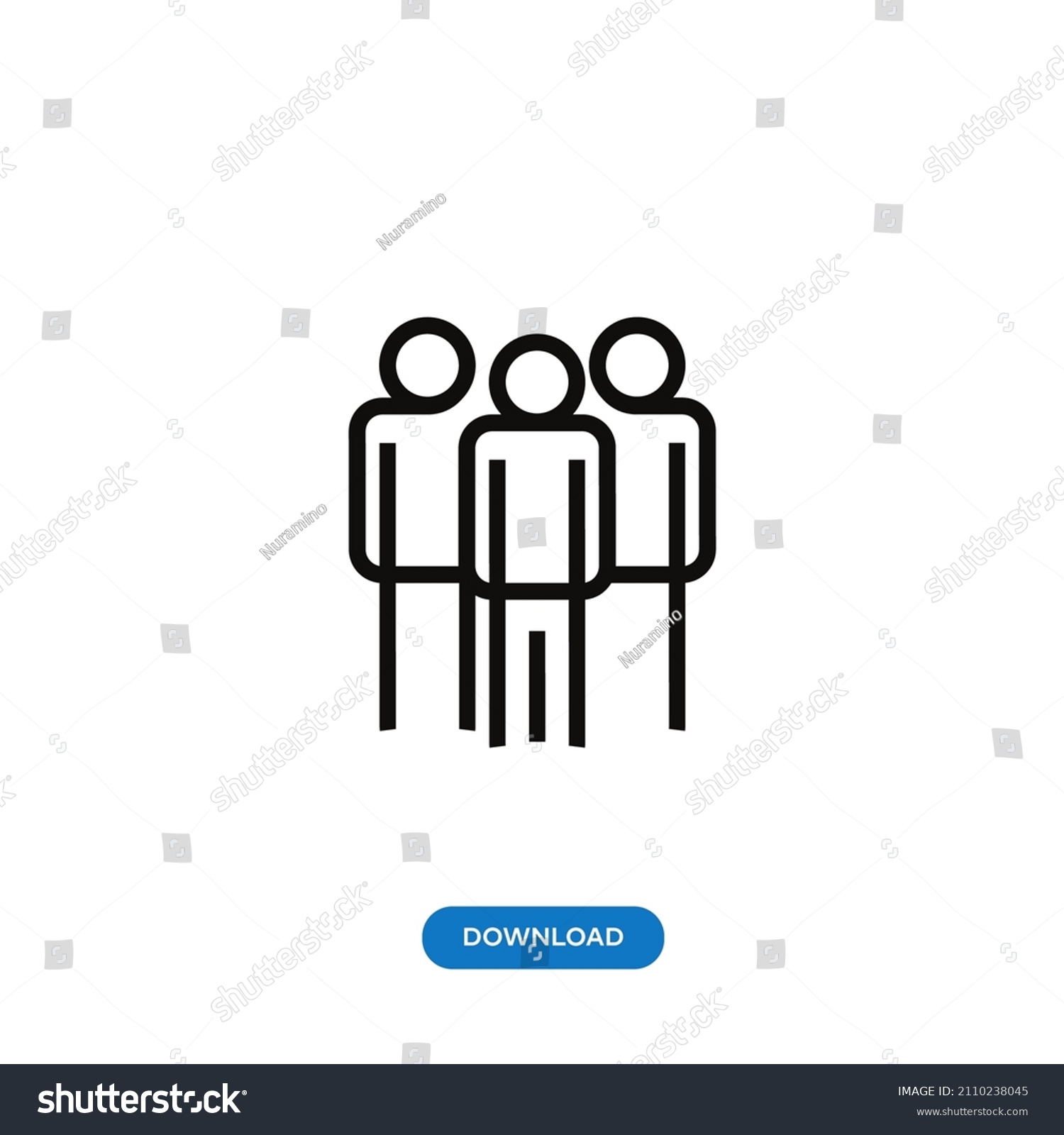 Group Icon Vector Simple Team Sign Stock Vector (Royalty Free ...