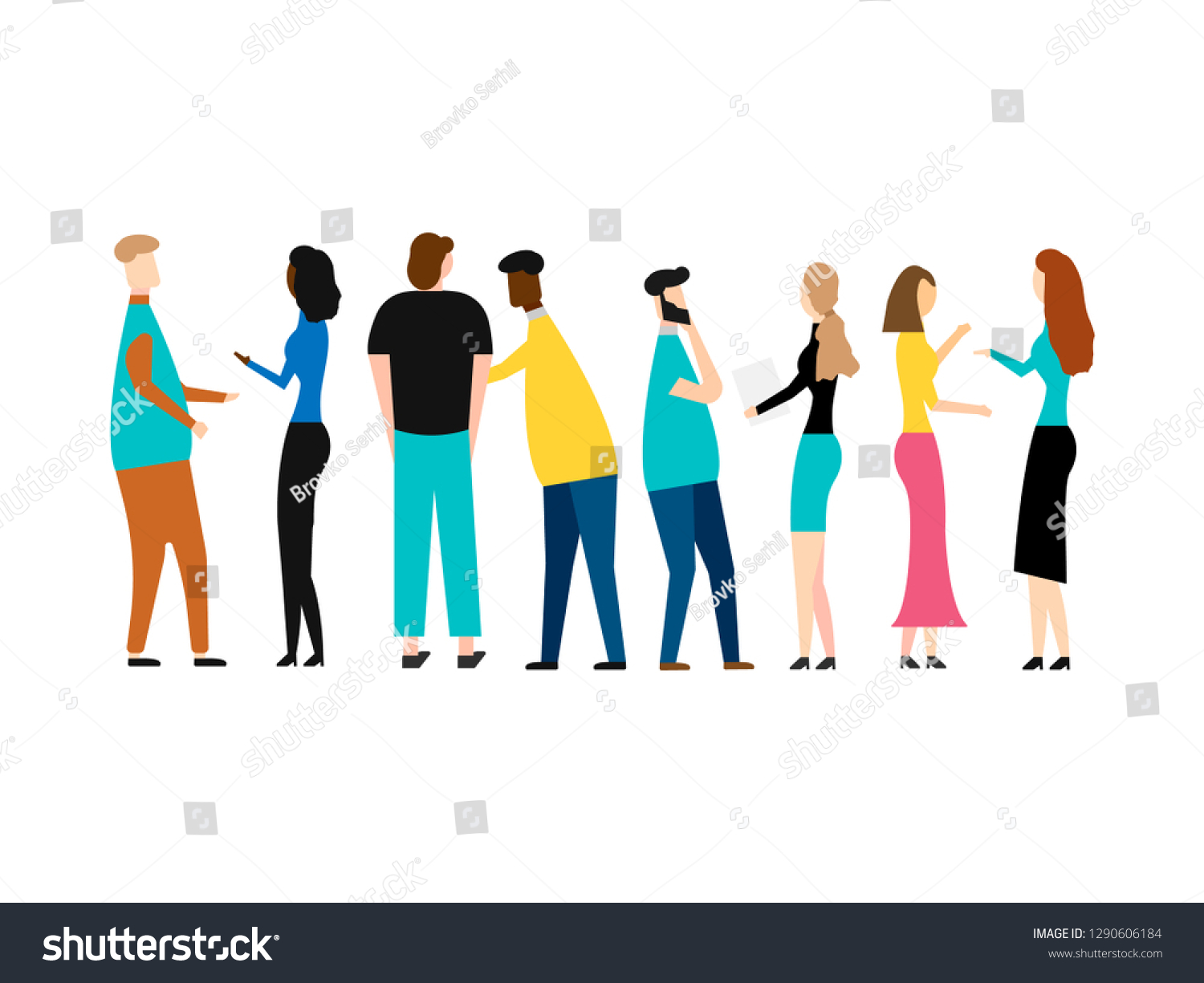 Group Cartoon Young People Talking Isolated Stock Vector (Royalty Free ... Group Cartoon Young People Talking Isolated Stock Vector (Royalty Free ...