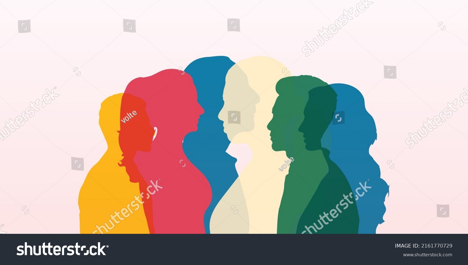 Group People Different Nationalities Multiple Exposure Stock Vector ... Group People Different Nationalities Multiple Exposure Stock Vector ...