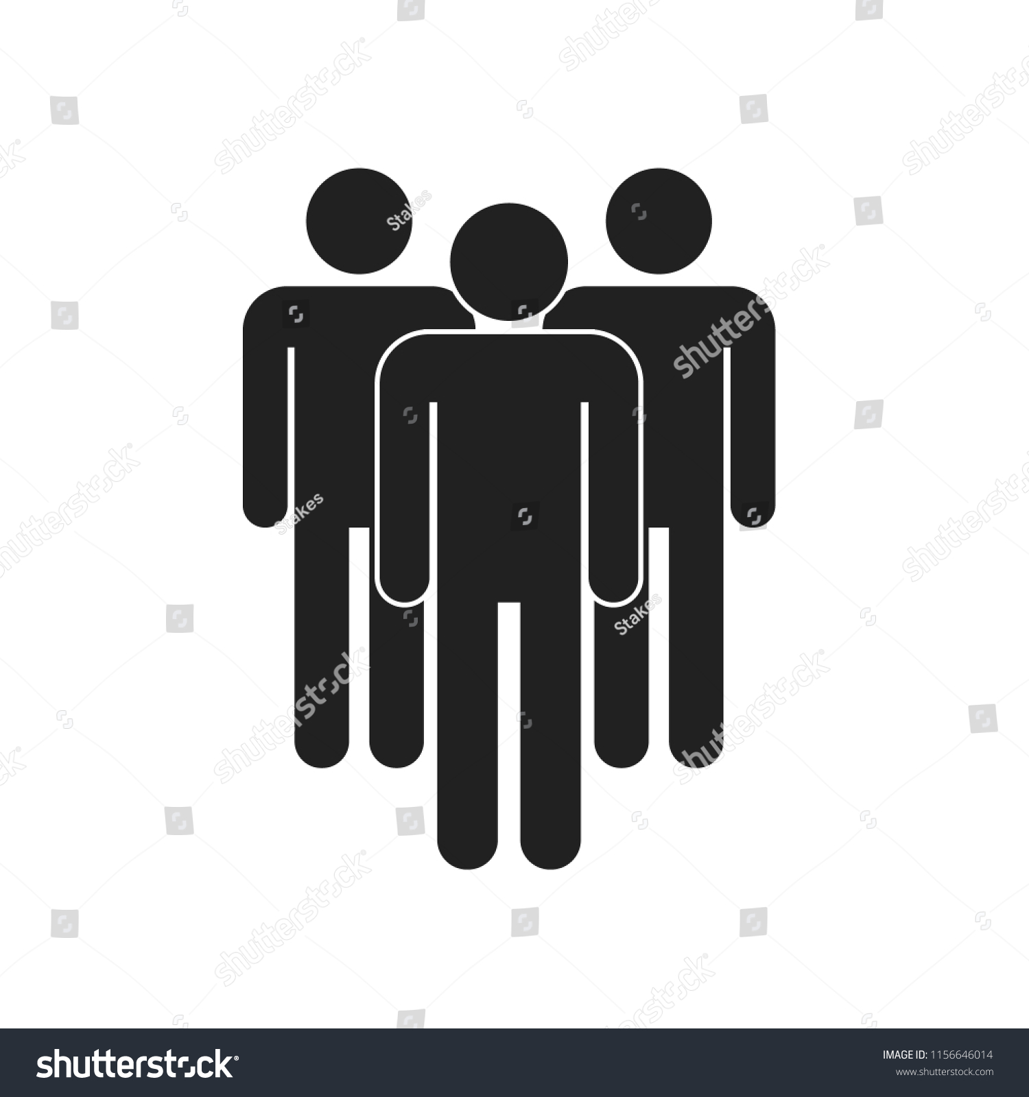 Group People Three Stickmen Vector Illustration: vector de stock (libre ... Group People Three Stickmen Vector Illustration: vector de stock (libre ...