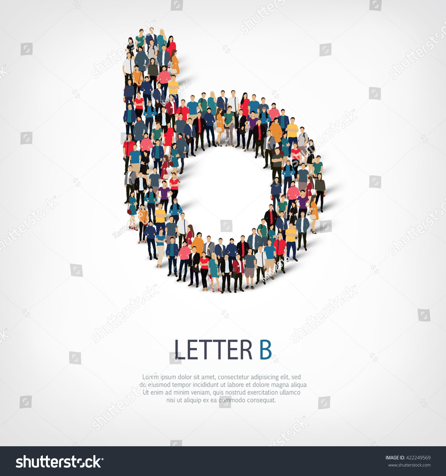 Group People Shape Letter B Vector Stock Vector (Royalty Free ...