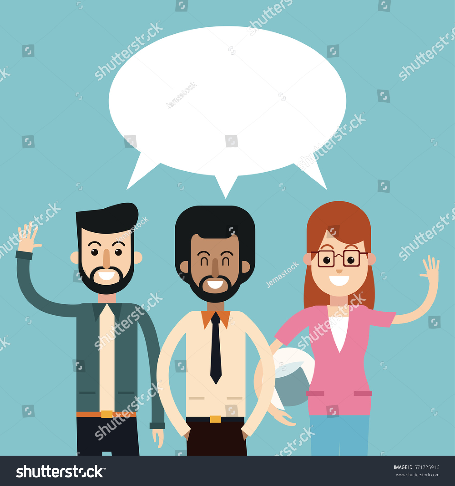 Vektor Stok kelompok orang berbicara dialog bubble speech (Tanpa ...