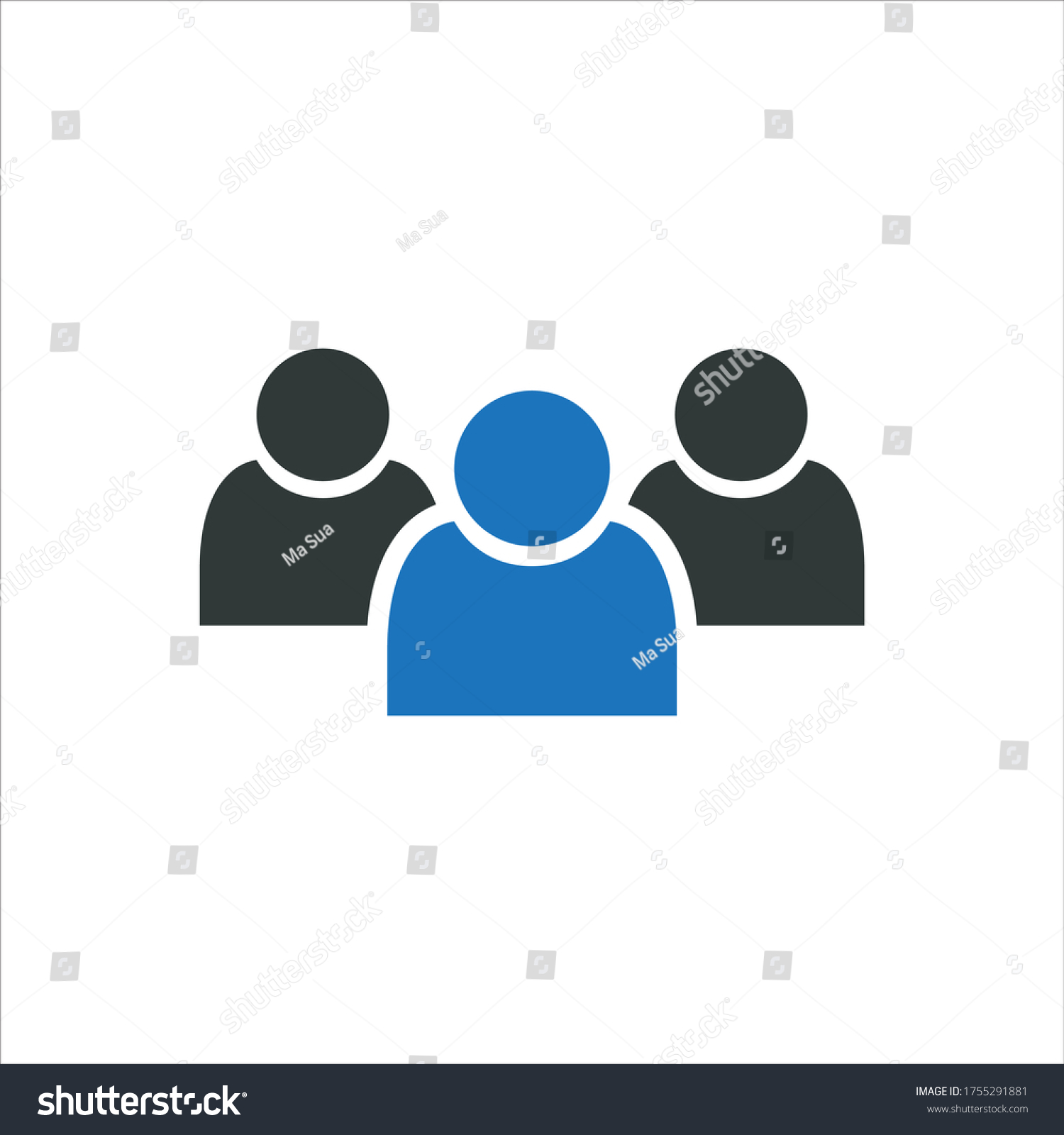 Group Vector Icon On White Background Stock Vector (Royalty Free ...