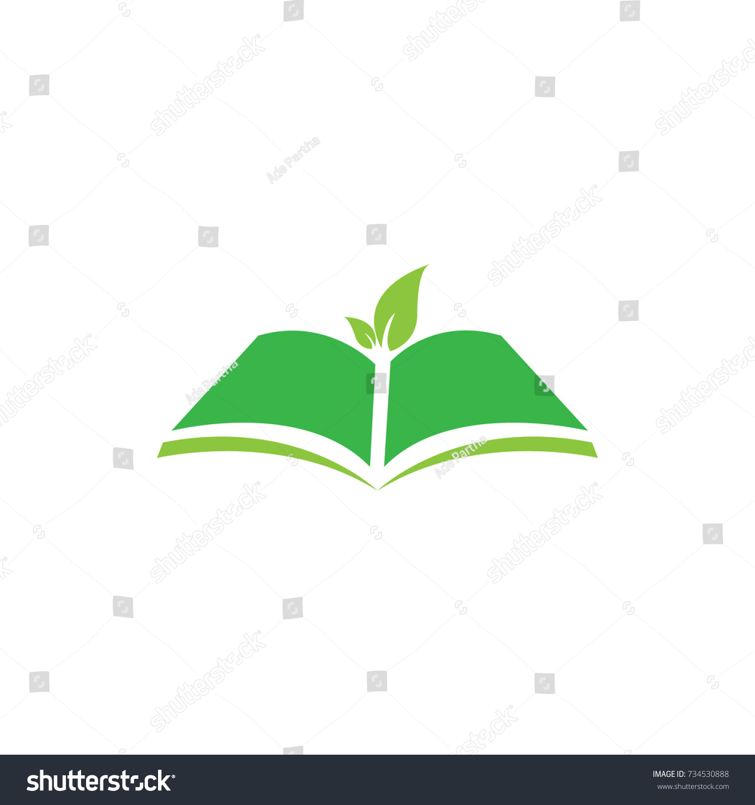 Grow Book Logo: vector de stock (libre de regalías) 734530888 ...