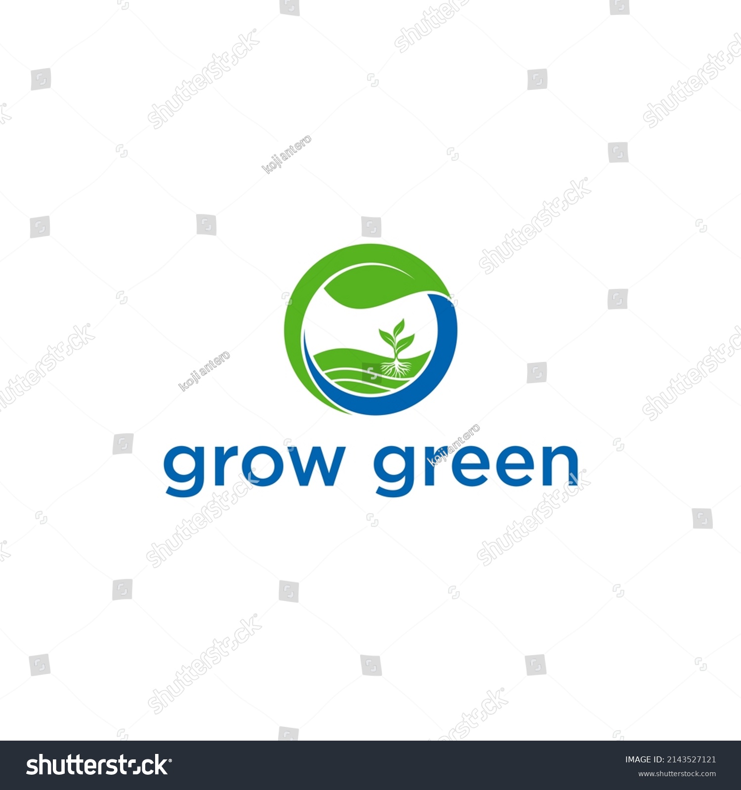 Grow Green Leaf Logo Designplant Tree Stock Vector (Royalty Free ...
