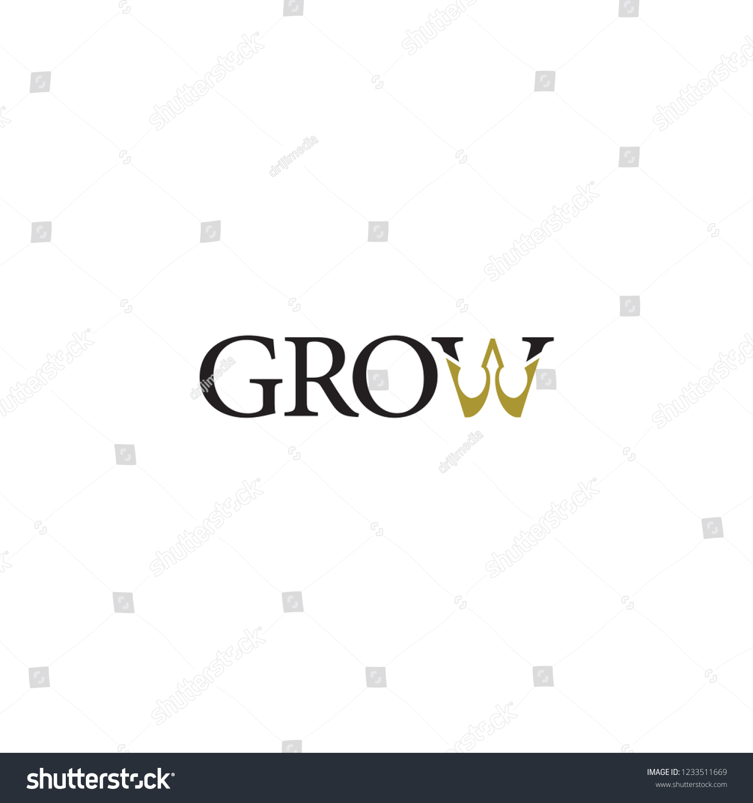 Grow Logo Design Stock Vector (Royalty Free) 1233511669 | Shutterstock