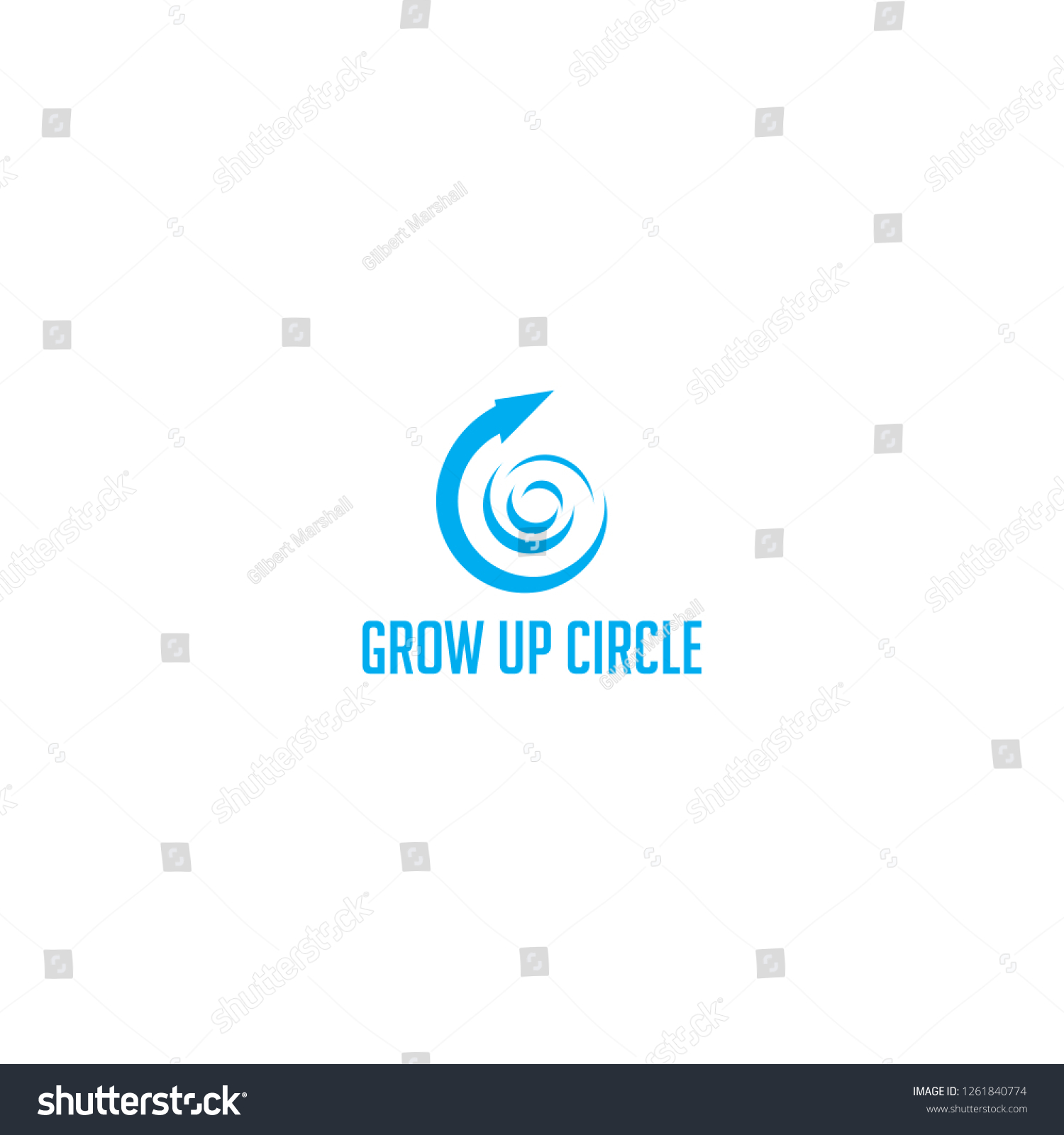 Grow Circle Logo Stock Vector (Royalty Free) 1261840774 | Shutterstock