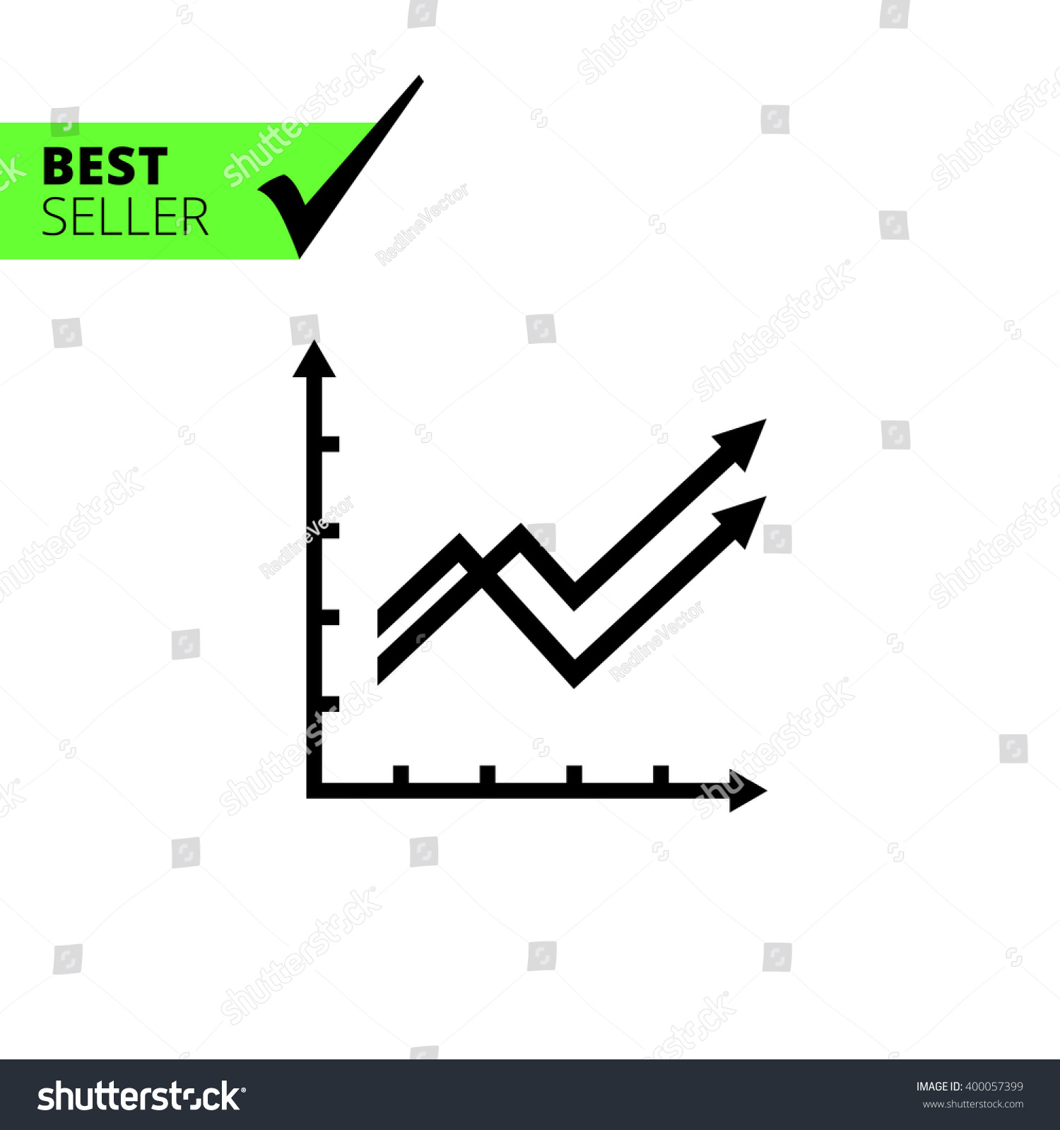 Growing Line Graphs Icon: เวกเตอร์สต็อก (ปลอดค่าลิขสิทธิ์) 400057399 ...