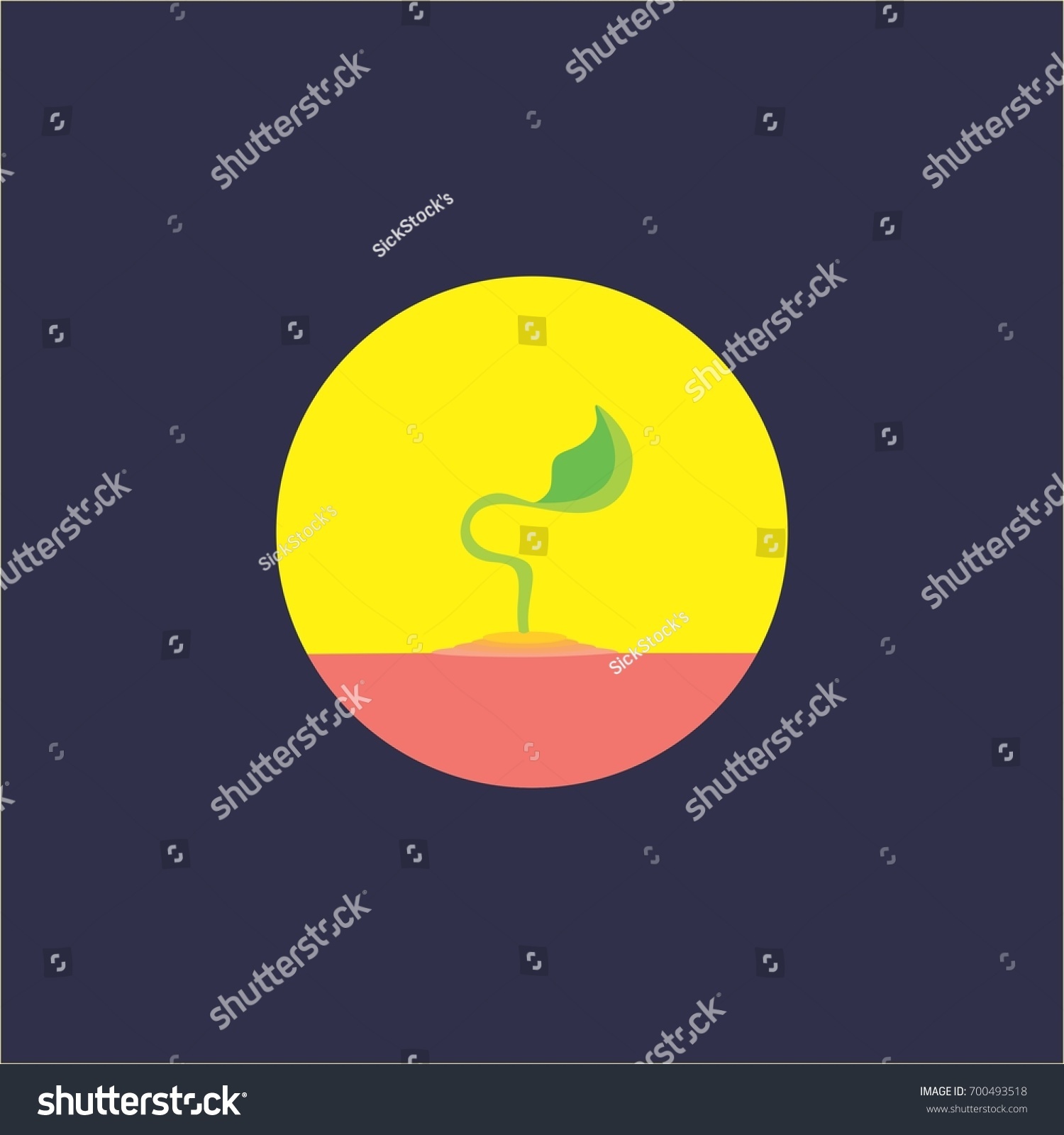Growing Plant Logo Vector Stock Vector (Royalty Free) 700493518