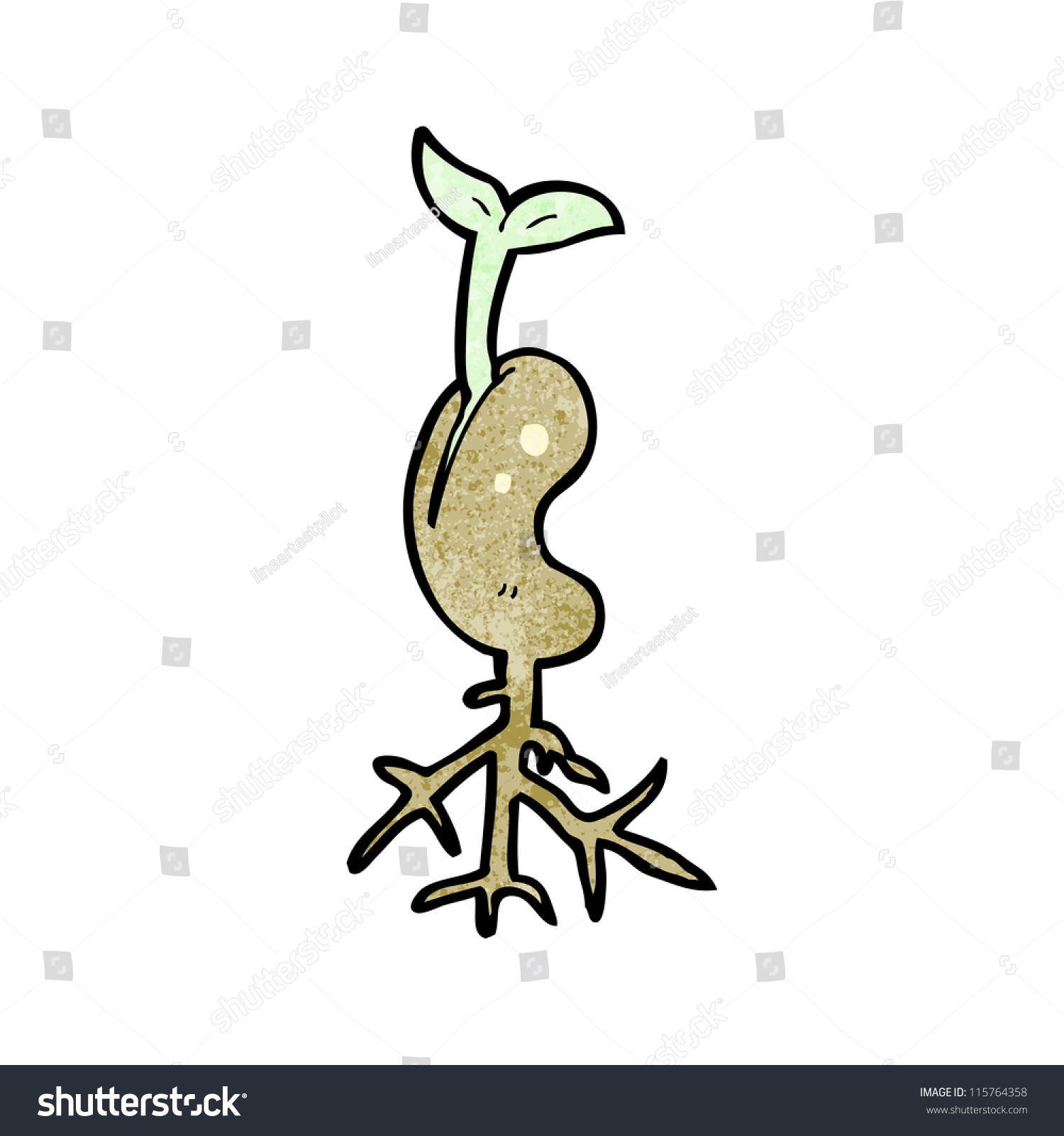 Growing Seed Cartoon Stock Vector 115764358 - Shutterstock