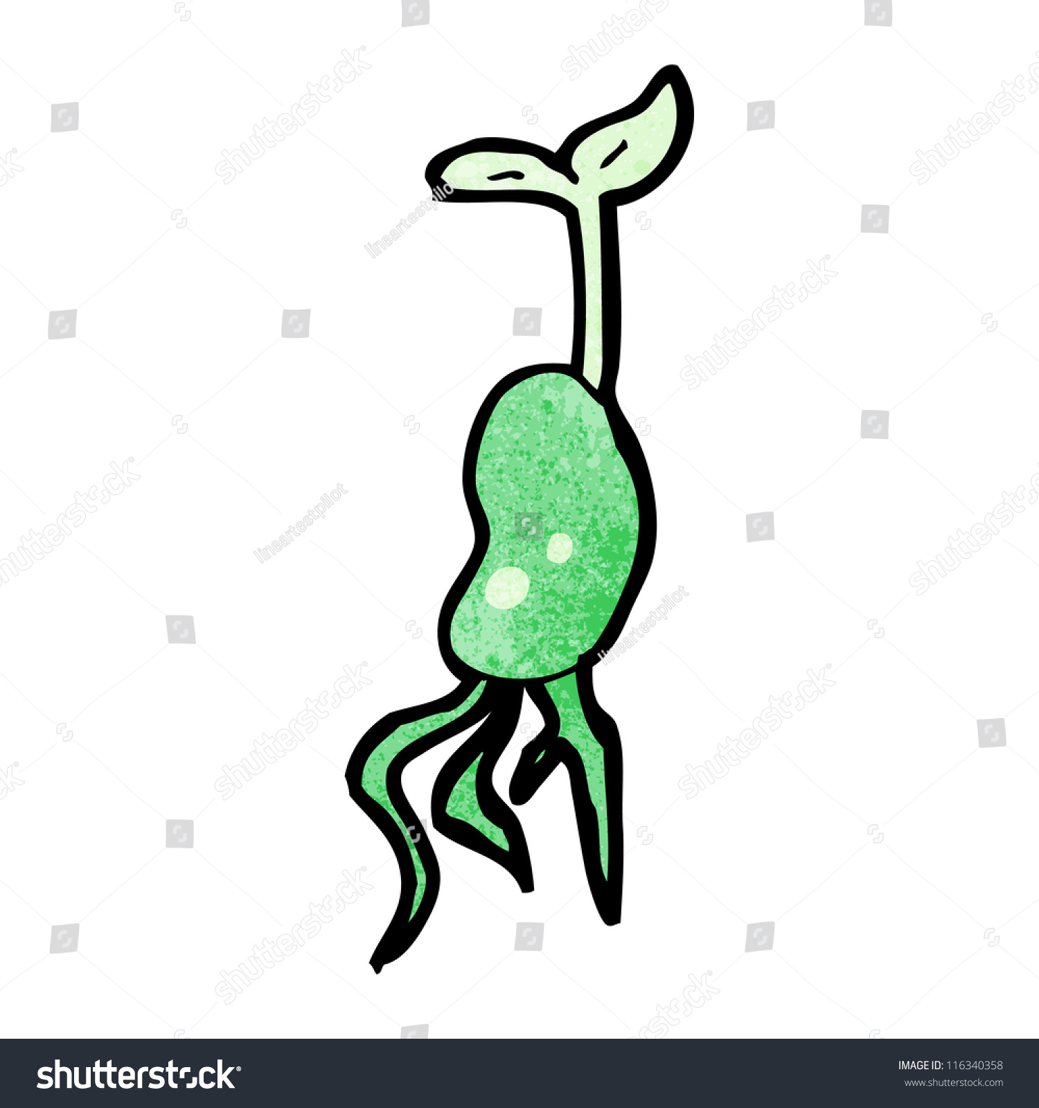 Growing Seed Cartoon Stock Vector Illustration 116340358 : Shutterstock