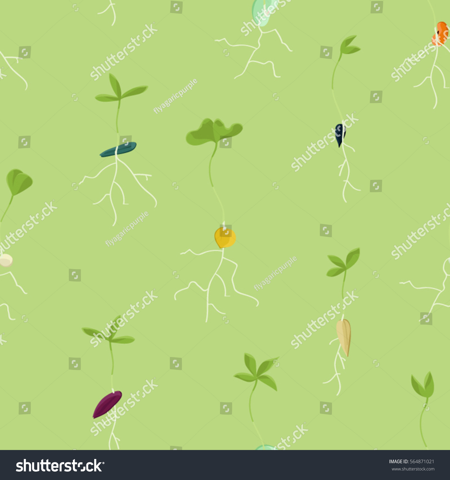 Growing Seeds Vector Background Stock Vector (Royalty Free) 564871021