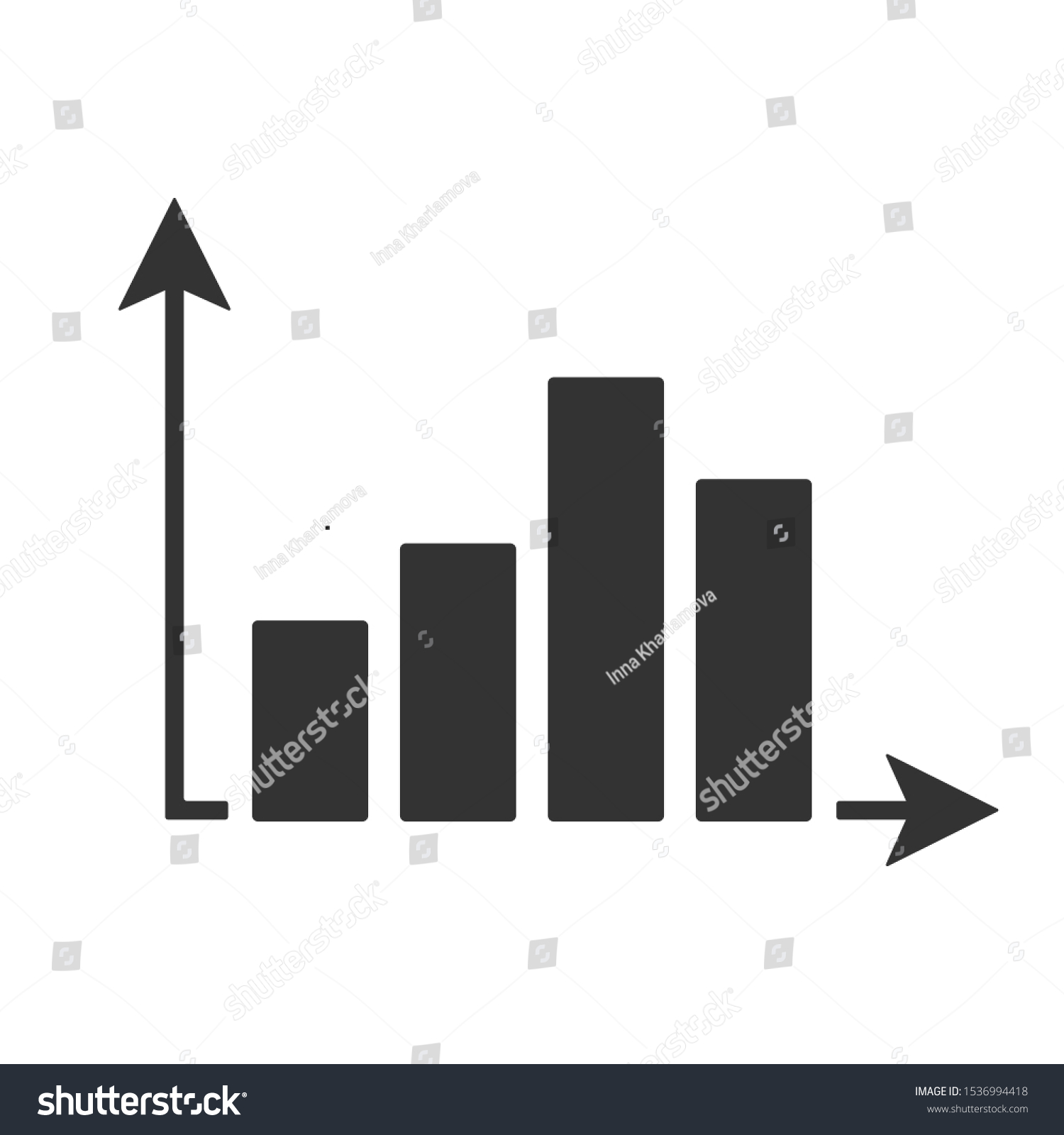 Growth Arrow Chart Vector Diagram Icon Stock Vector (Royalty Free ...