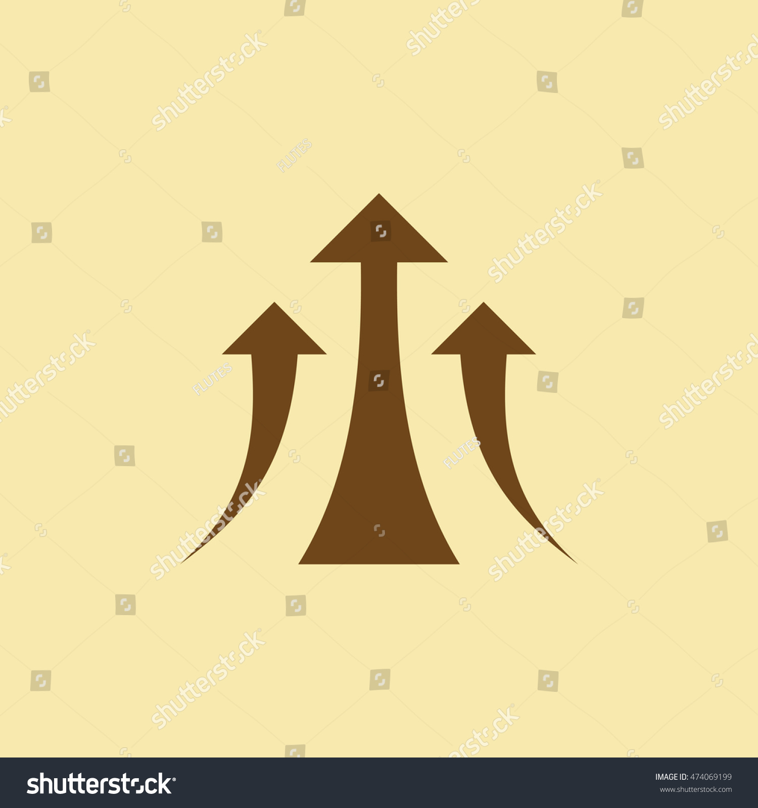 Growth Arrow Growing Graph Icon Stock Vector (Royalty Free) 474069199