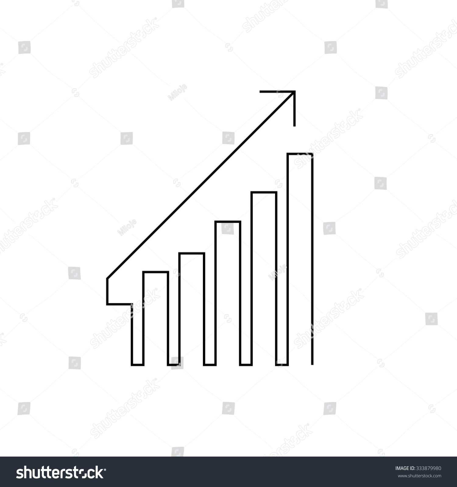 Growth Arrow Line Logo Vector : image vectorielle de stock (libre de ...