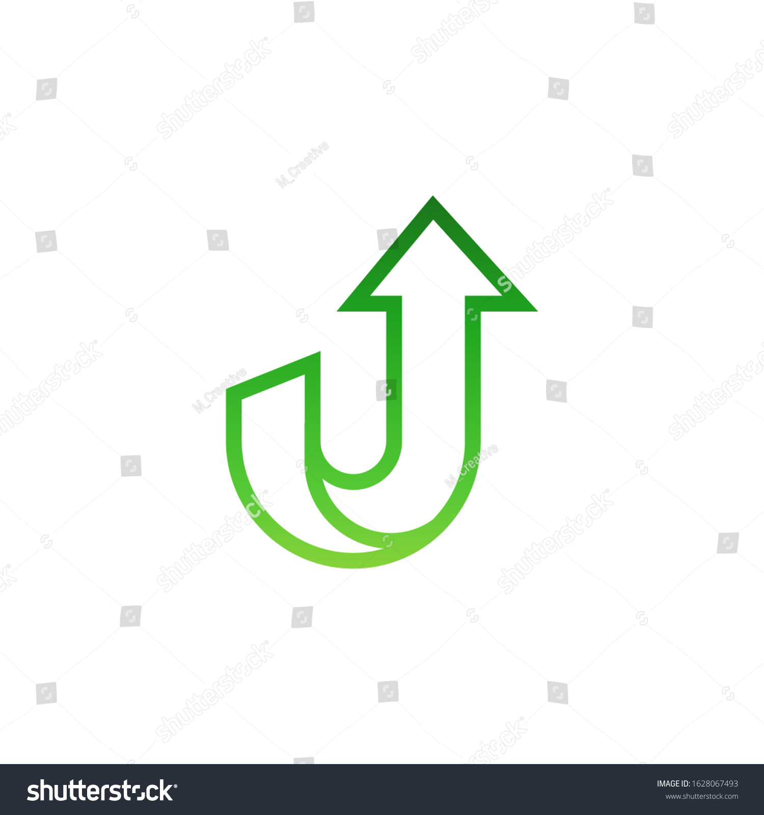 Growth Arrow Logo Template Vector Icon Stock Vector (Royalty Free ...