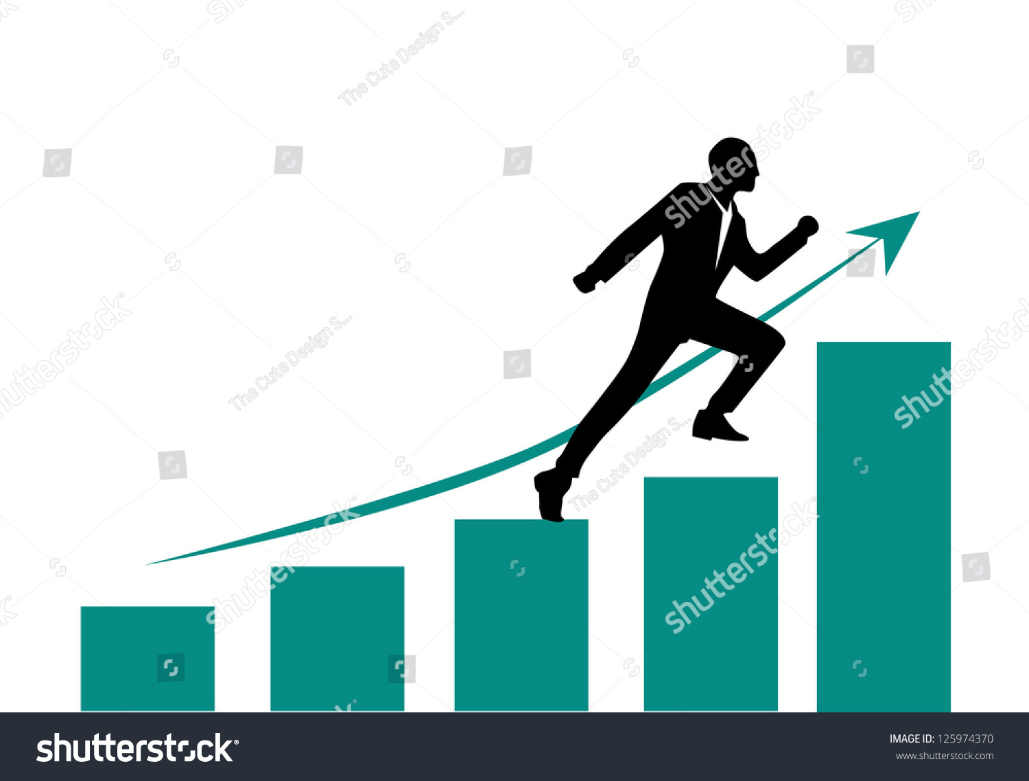 Growth Chart Stock Vector (Royalty Free) 125974370 | Shutterstock