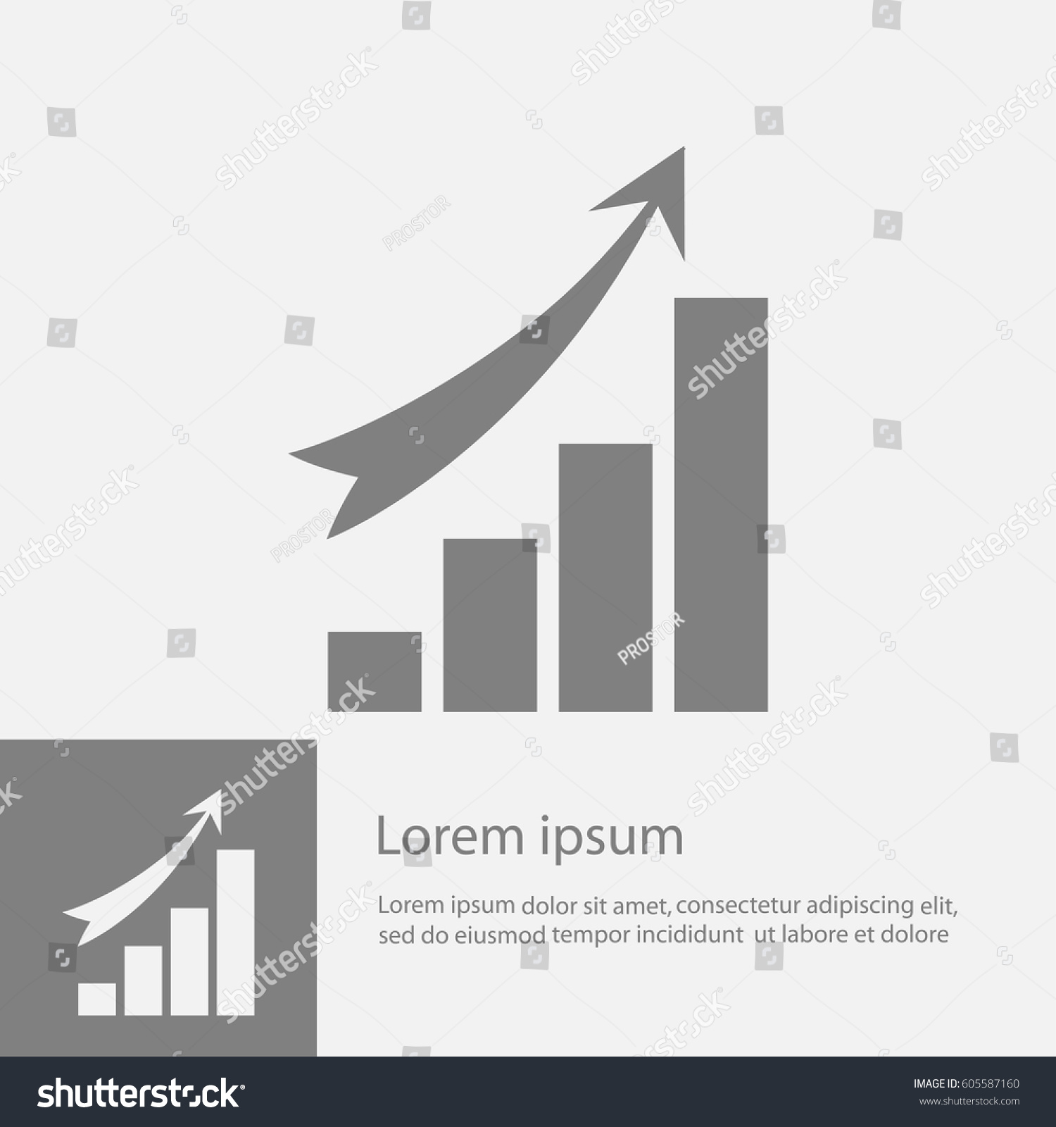 Growth Chart: vector de stock (libre de regalías) 605587160 | Shutterstock