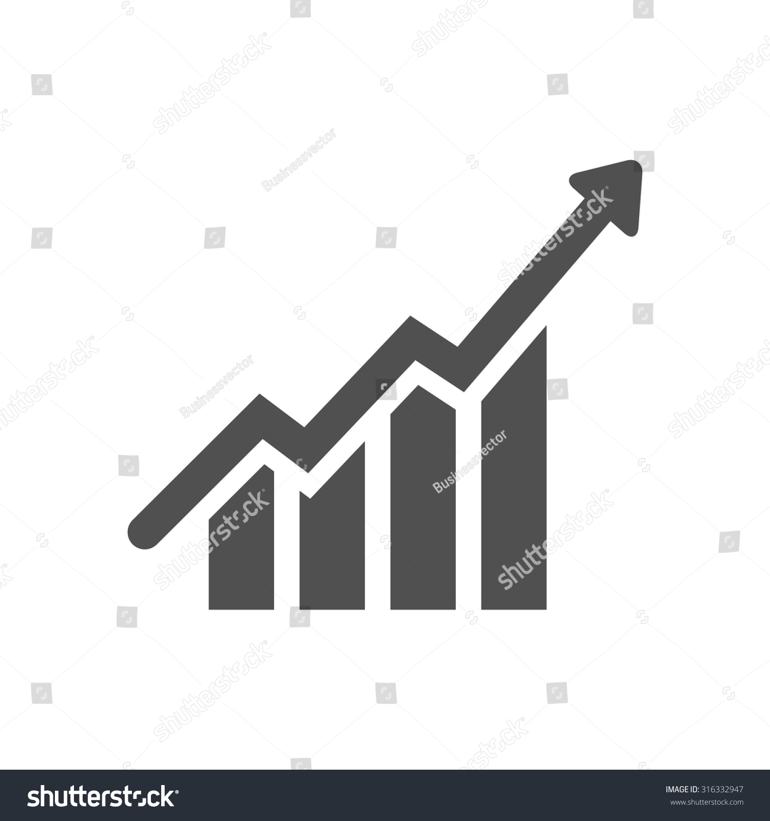 Growth Chart Icon Stock Vector (Royalty Free) 316332947