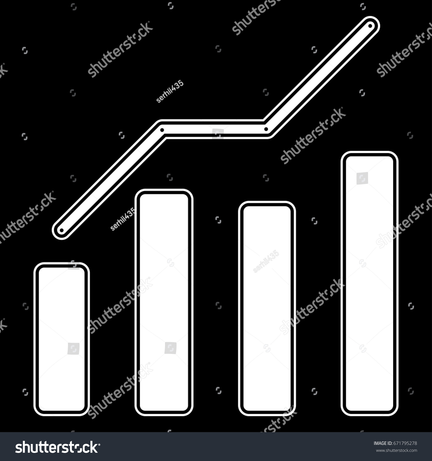 Growth Chart Icon Stock Vector (Royalty Free) 671795278 | Shutterstock