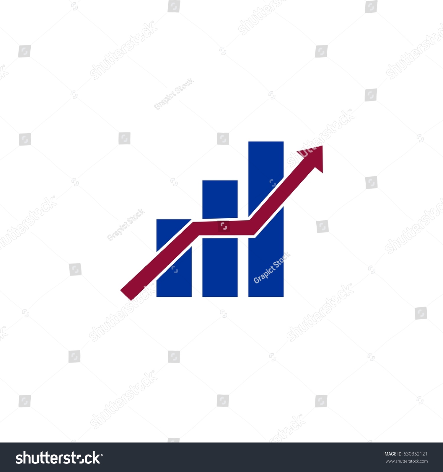 Growth Chart Illustration Stock Vector (Royalty Free) 630352121