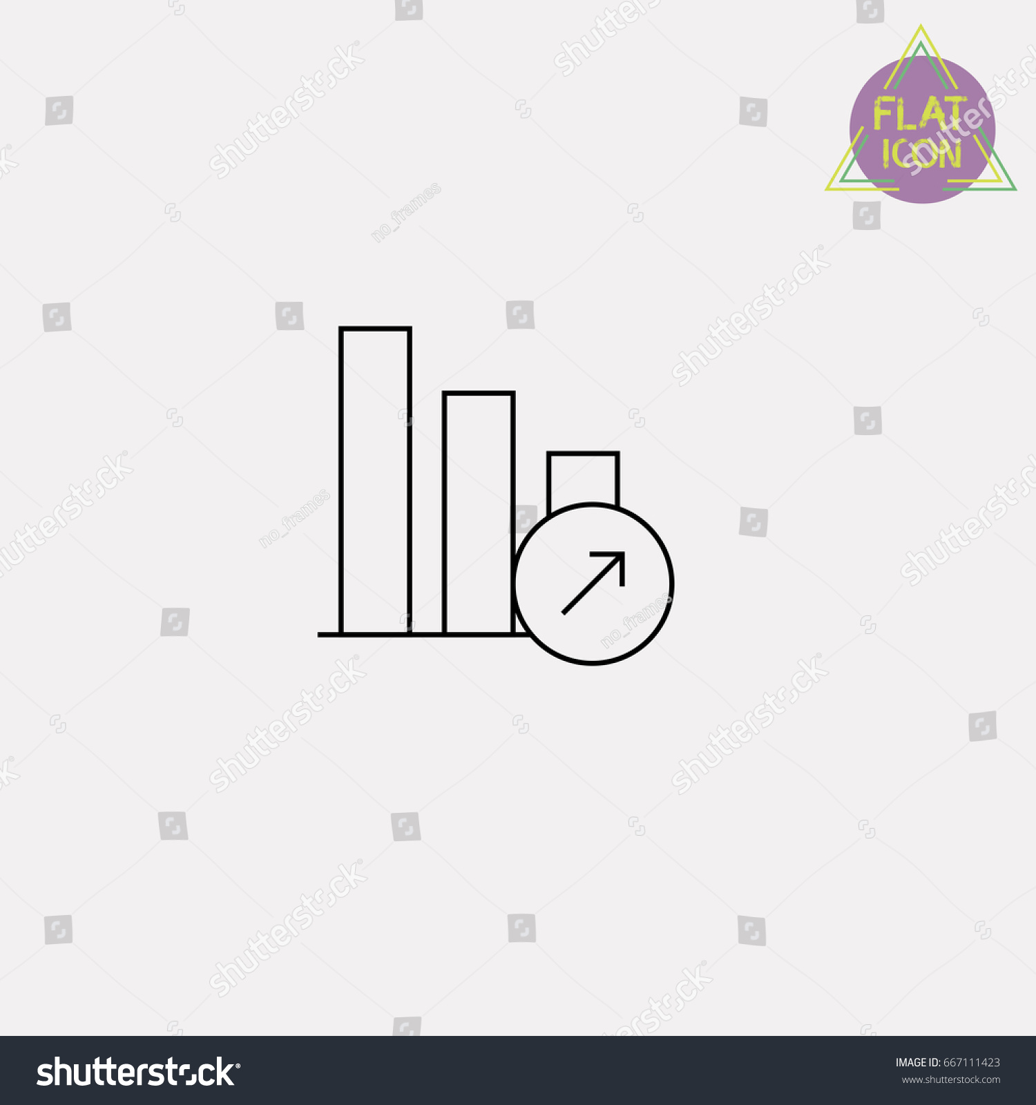 Growth Chart Line Icon Stock Vector (Royalty Free) 667111423 | Shutterstock
