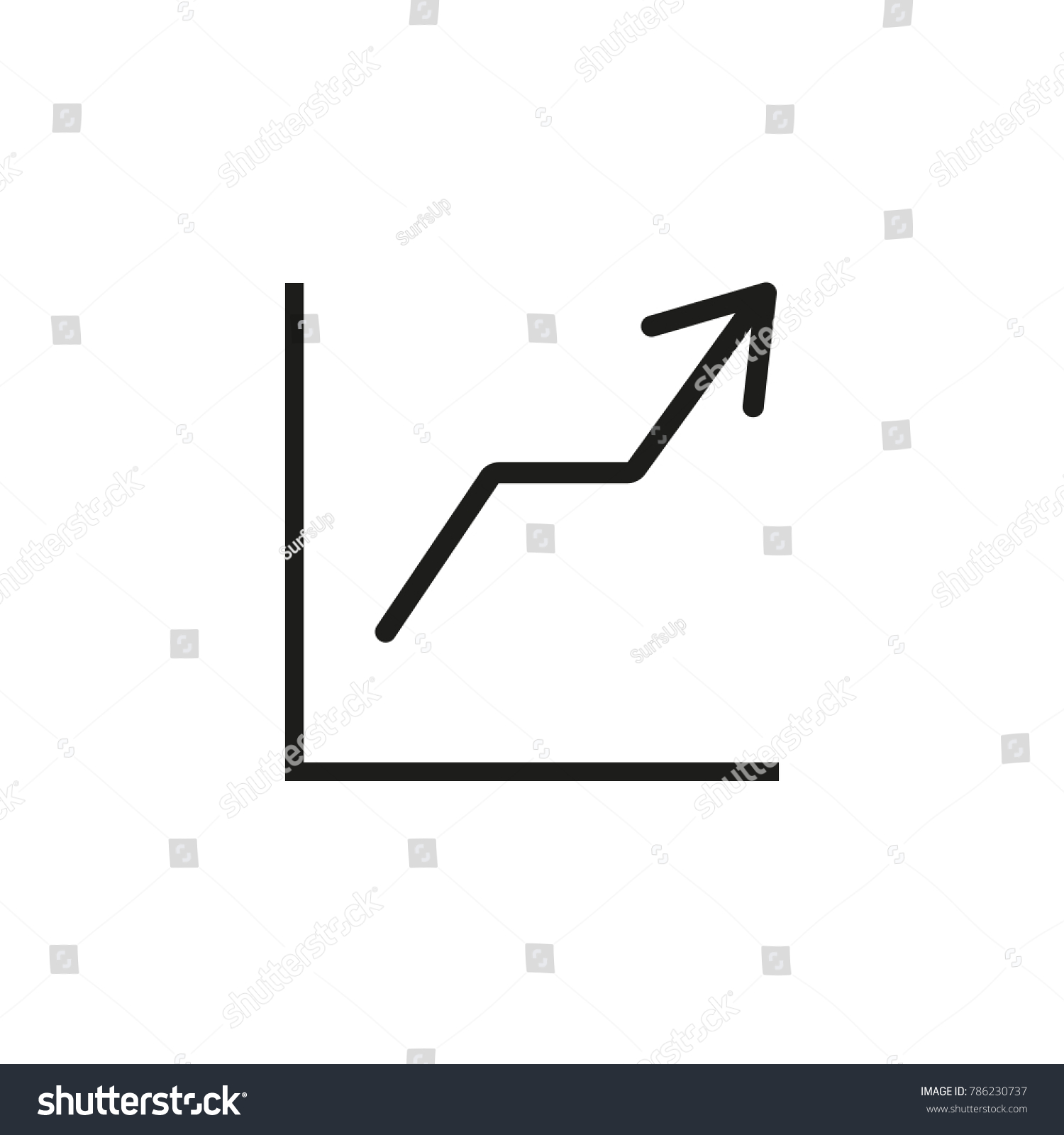 Growth Chart Line Icon Stock Vector (Royalty Free) 786230737 | Shutterstock