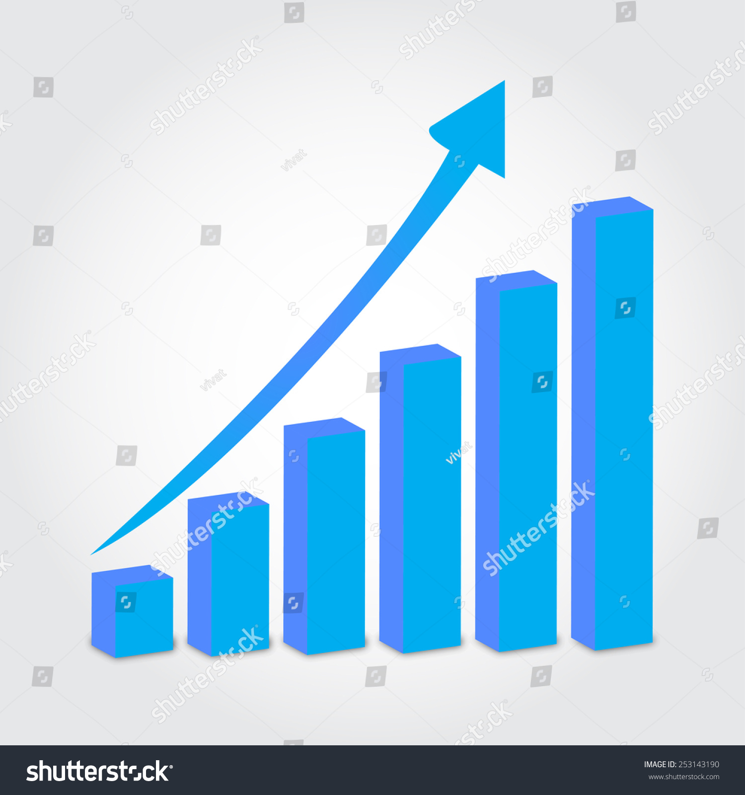 Growth Chart Arrow Vector Illustration Stock Vector (Royalty Free ...