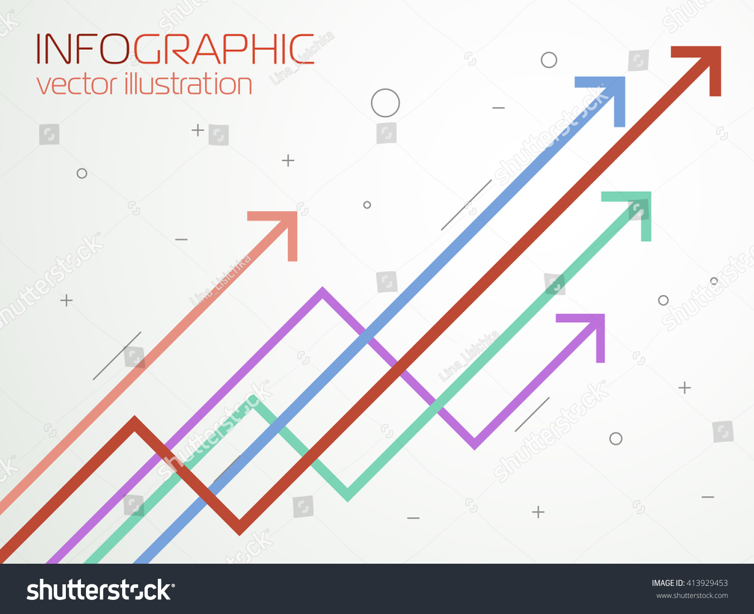 Growth Charts Vector Stock Vector (Royalty Free) 413929453