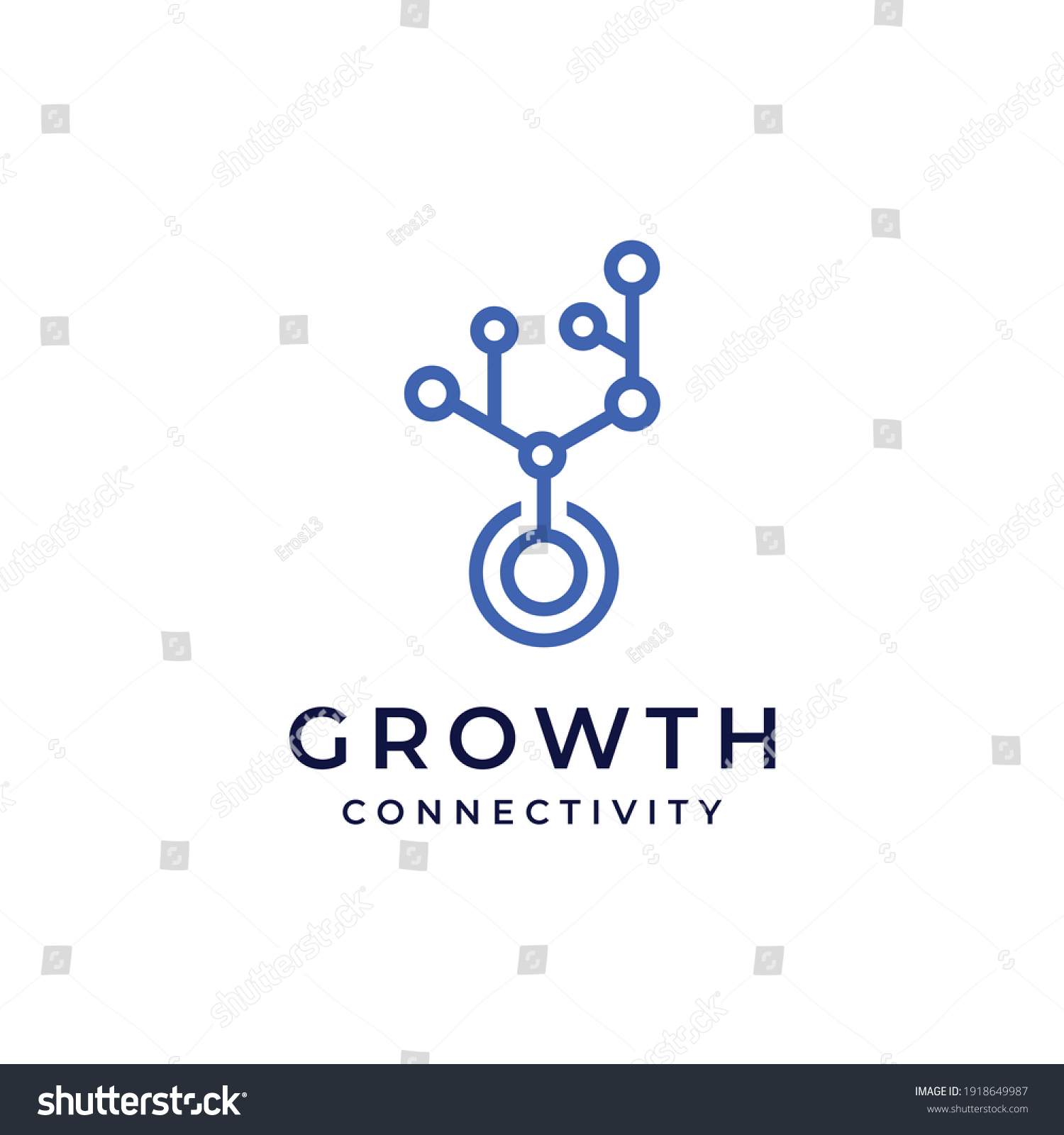 Growth Connectivity Logo Vector Modern Simple Stock Vector (Royalty ...