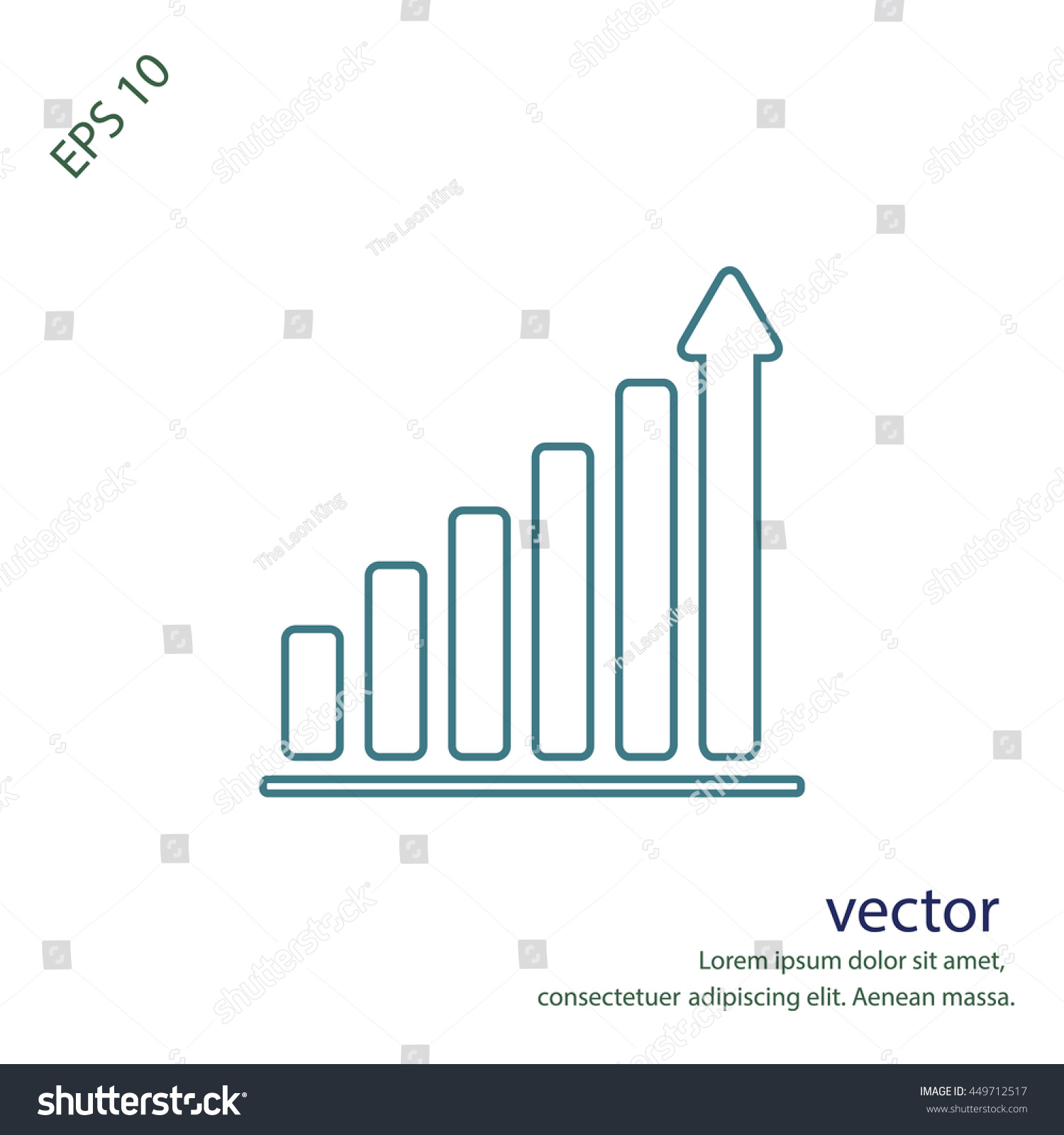 Growth Diagramvector Icon Stock Vector (Royalty Free) 449712517 ...