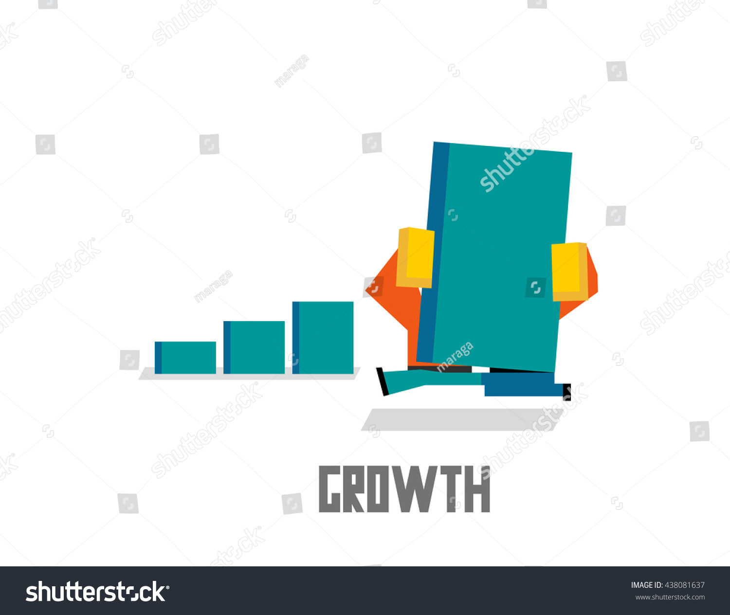 Growth Graphic Flat Vector Illustration Stock Vector (Royalty Free ...
