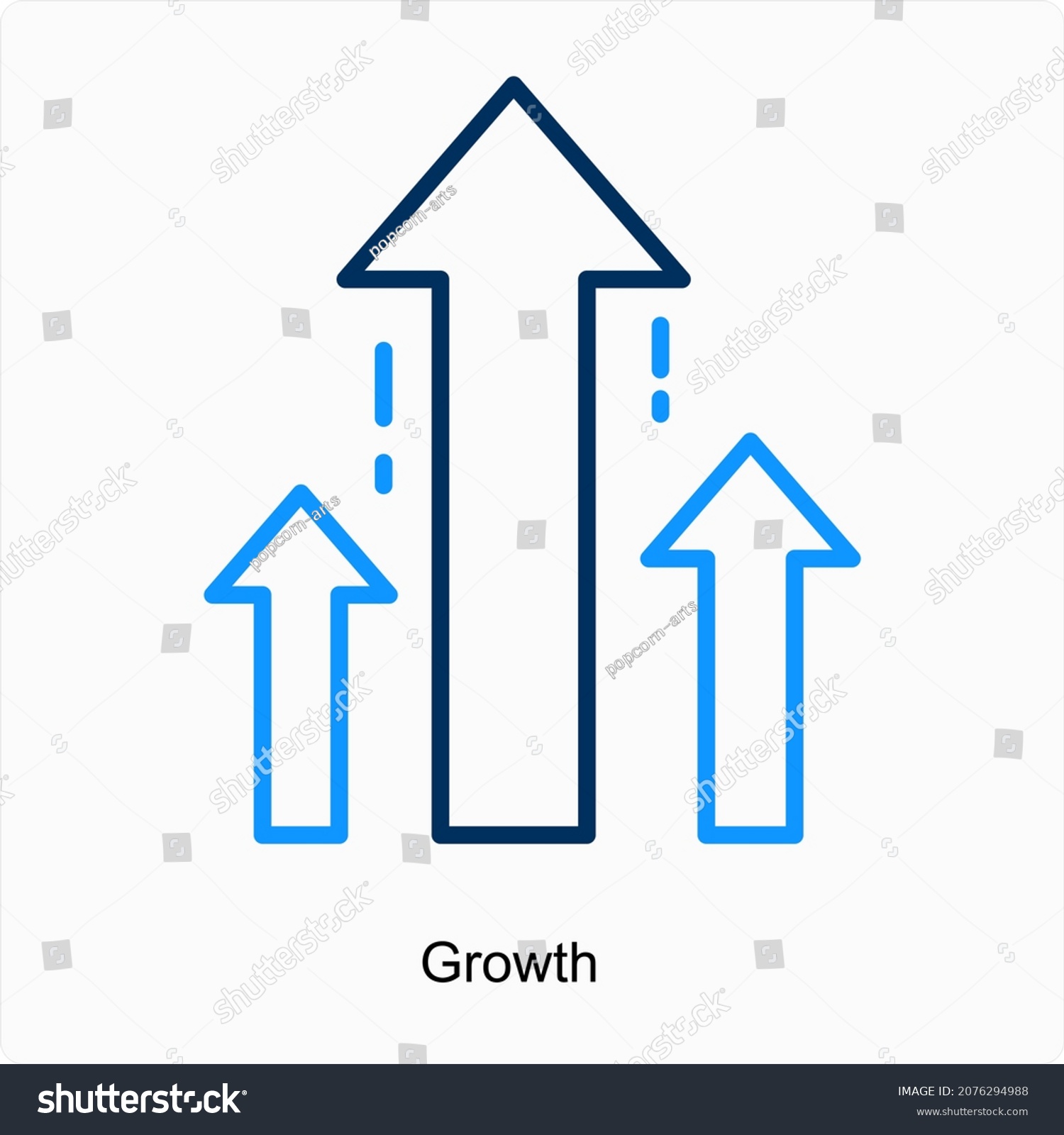 Growth Development Icon Concept Stock Vector (Royalty Free) 2076294988 ...