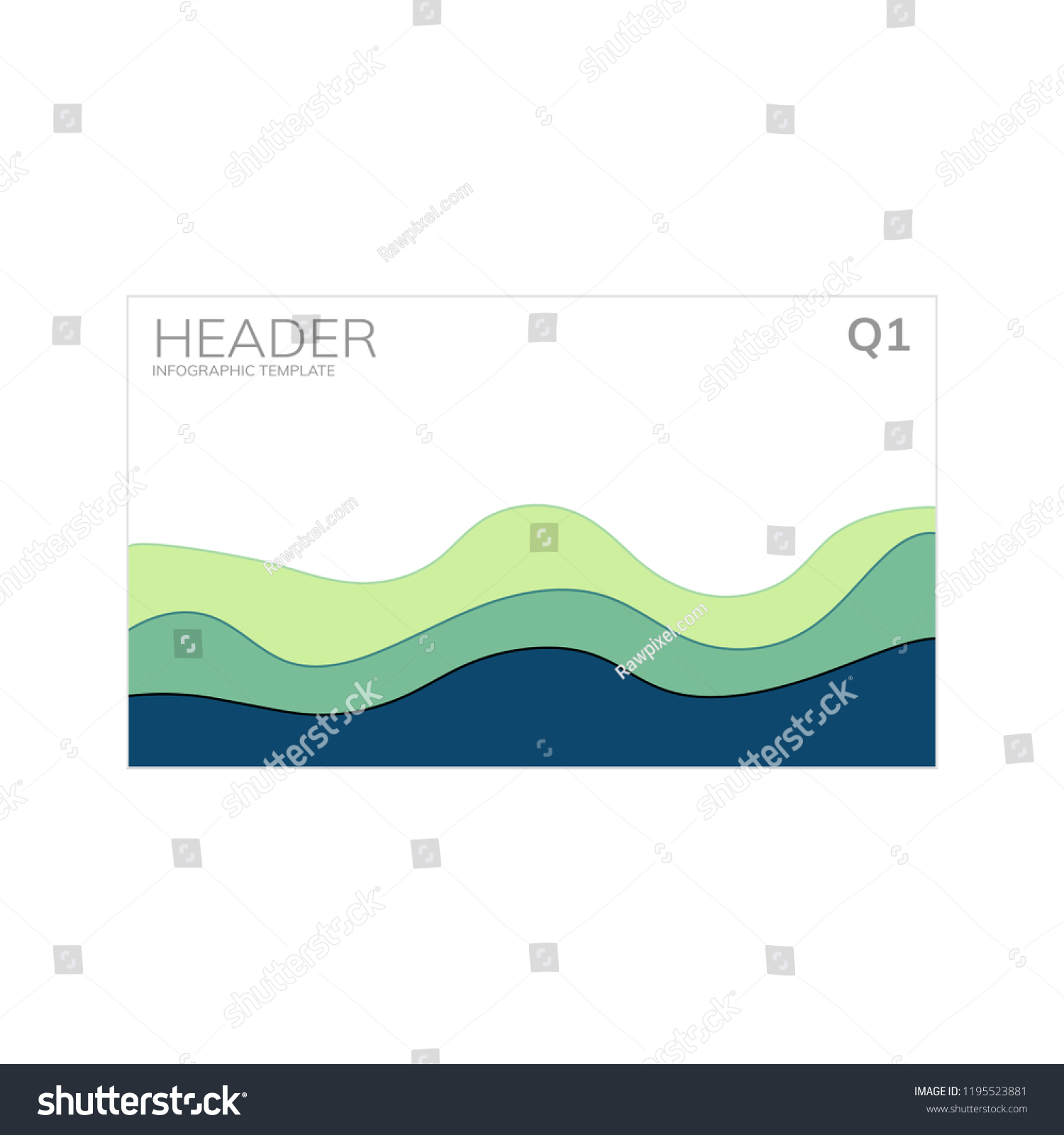Growth Rate Chart Infograph Vector Stock Vector (Royalty Free) 1195523881