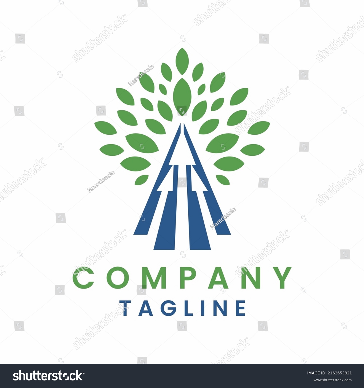 Growth Tree Chart Logo Design Stock Vector (Royalty Free) 2162653821 ...